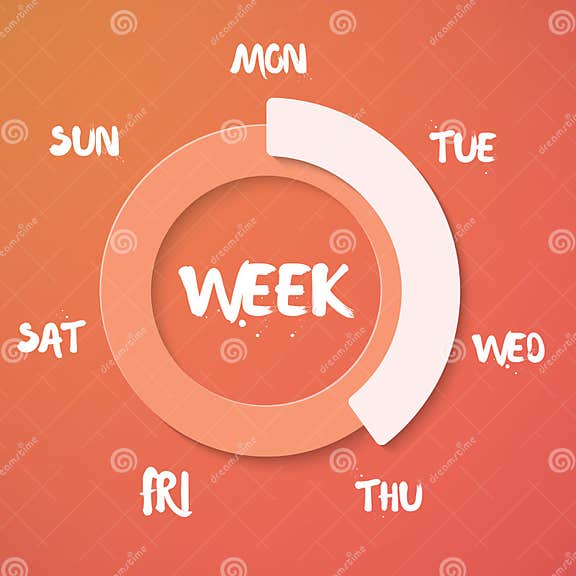 Week Loading Vector Illustration. Vector Weekend Countdown Backg Stock ...