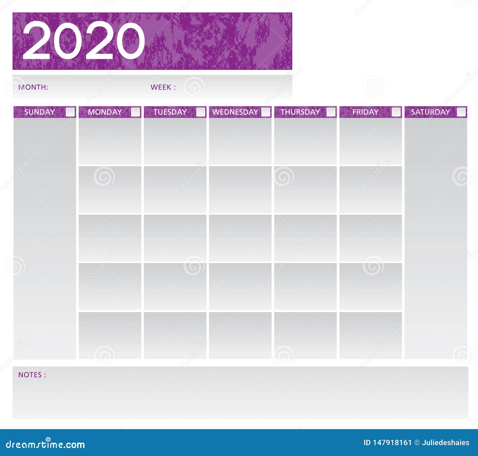 Week Planner Purple and Grey Schedule Stock Vector - Illustration of ...