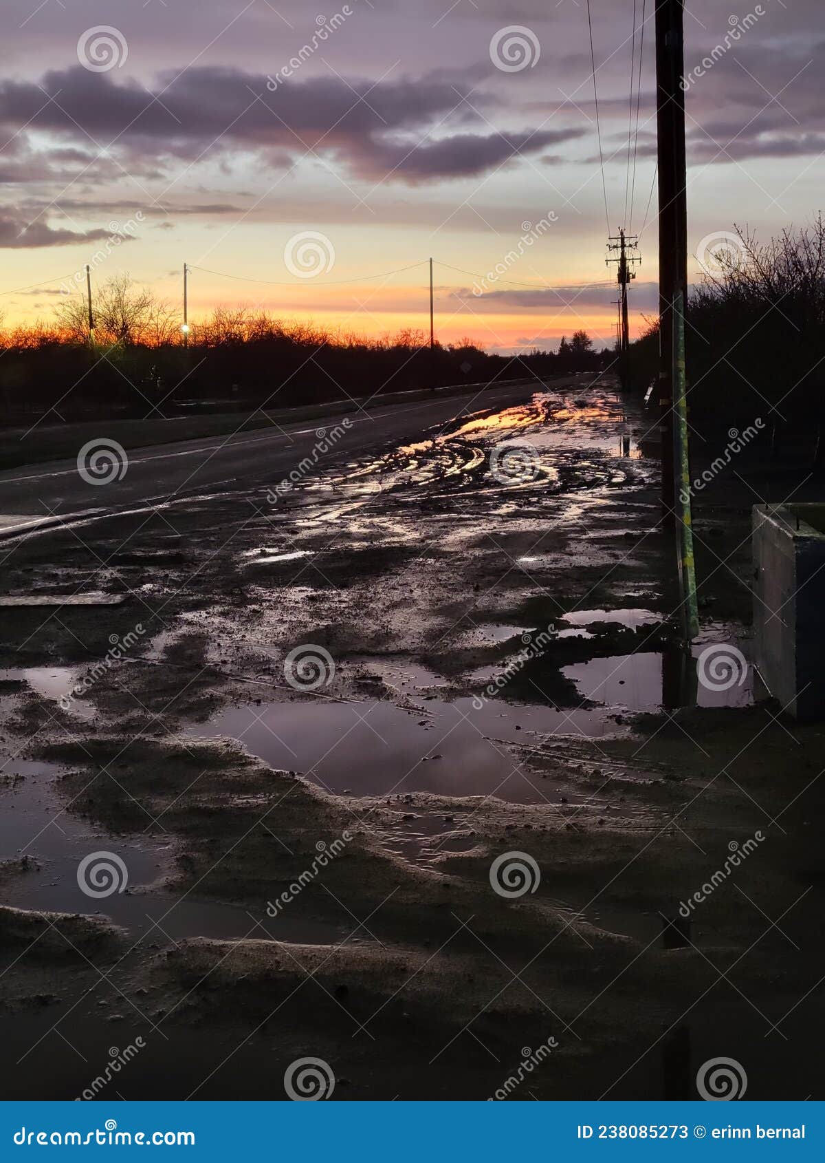 A Week of Rain Muddy Fields Stock Image - Image of photograph, blue ...