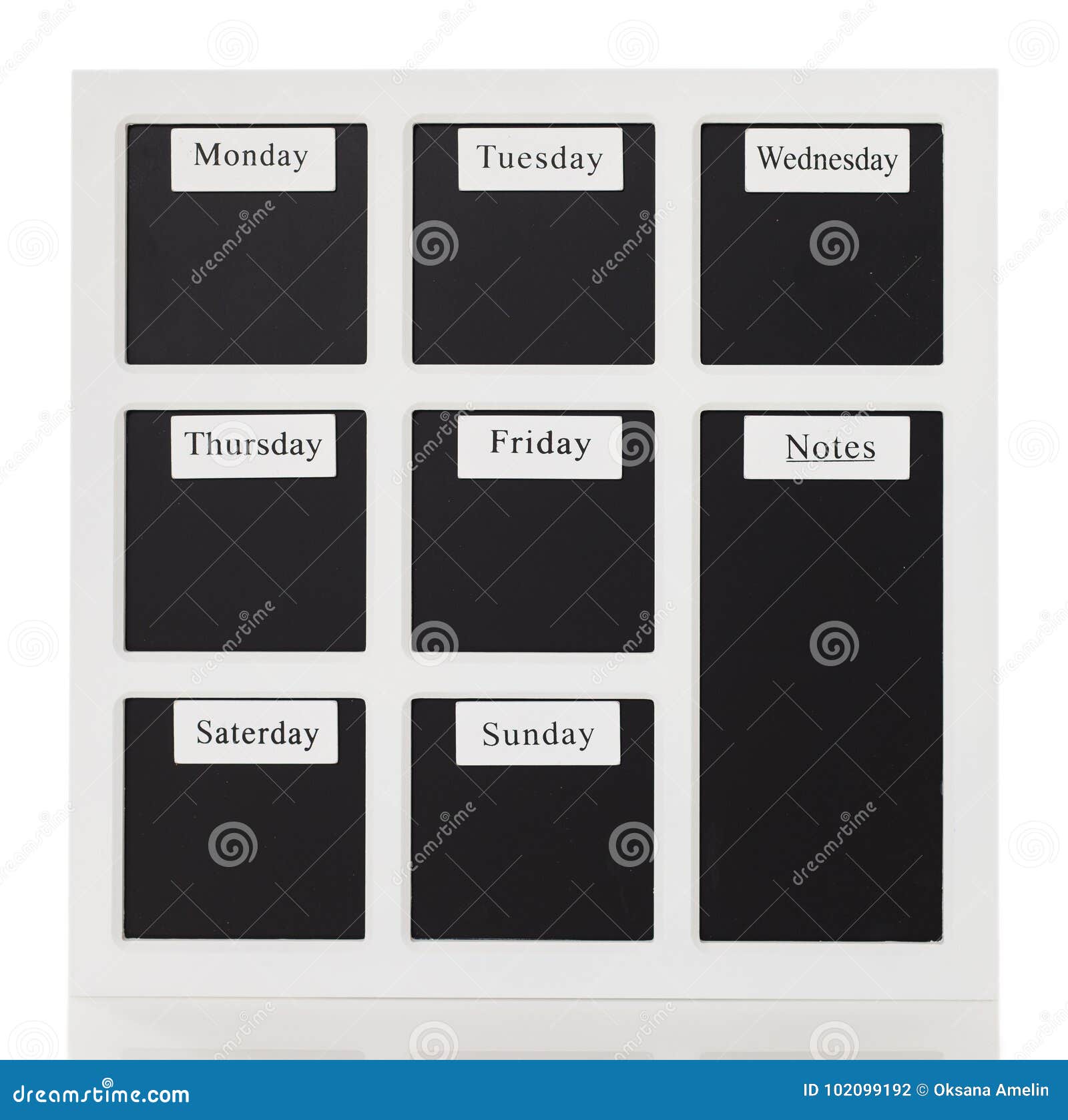 Week shedule board stock photo. Image of lesson, background - 102099192