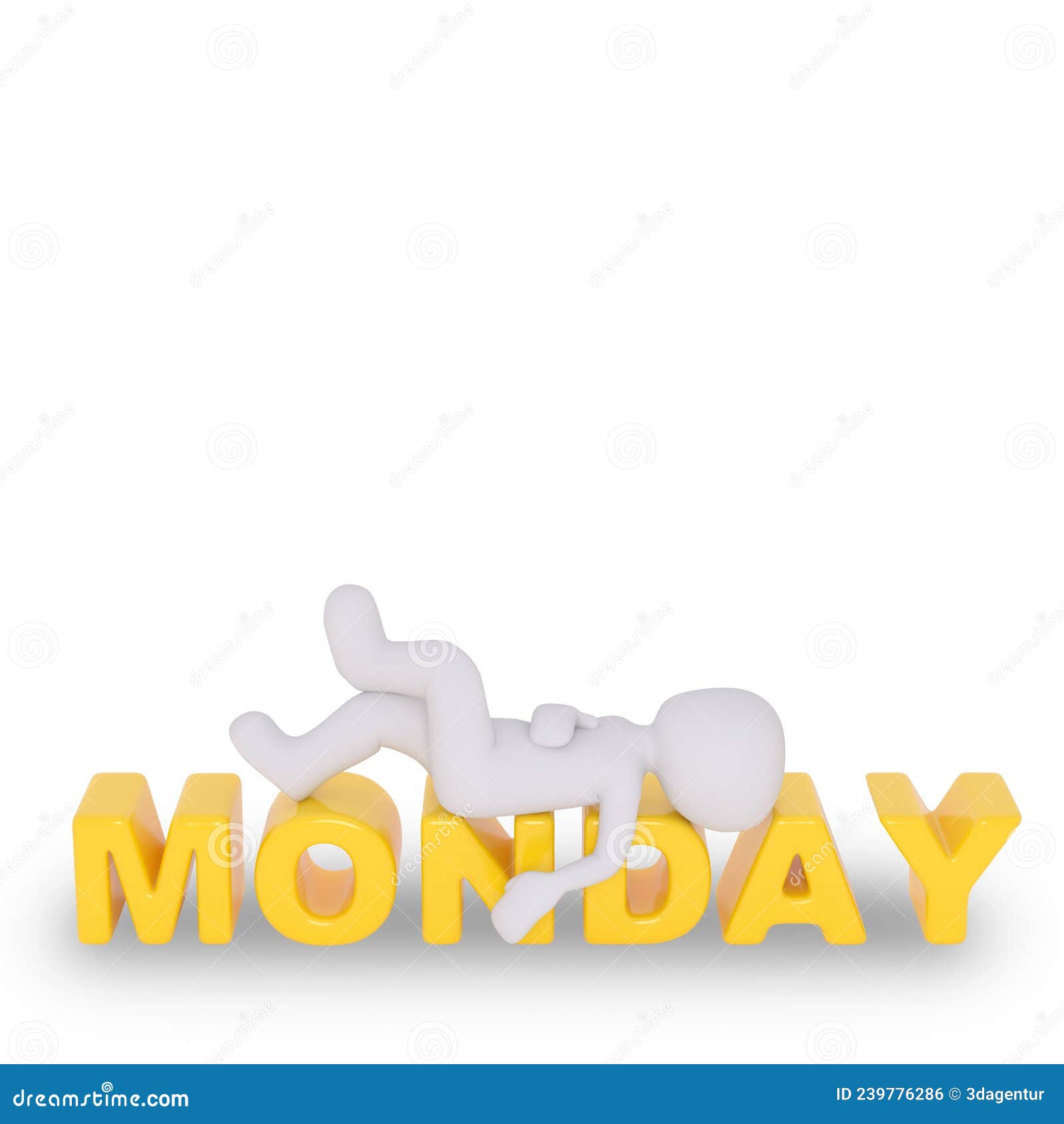 The Week Starts with the Monday Stock Illustration - Illustration of ...
