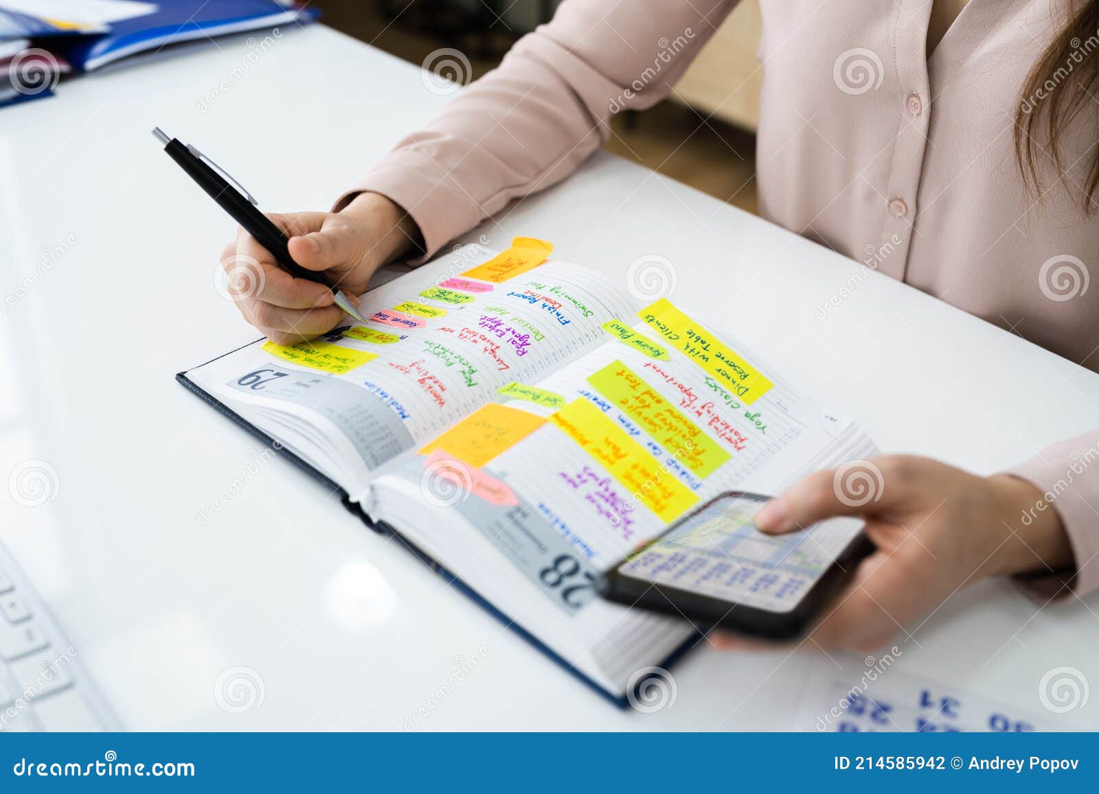 Week Task List Plan and Agenda Stock Photo - Image of businesswoman ...