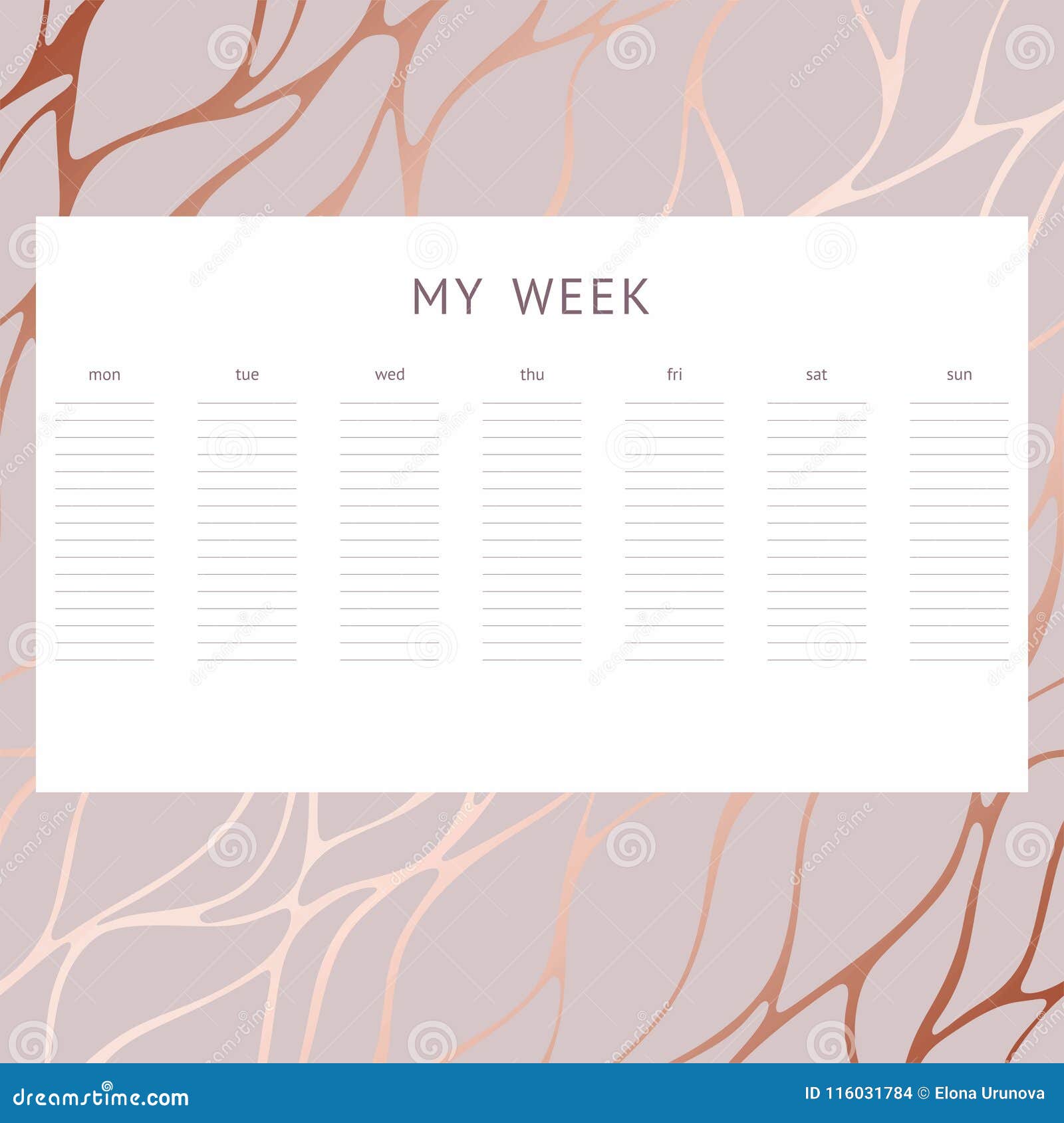 A Week. Vector Decorative Background Stock Vector - Illustration of ...