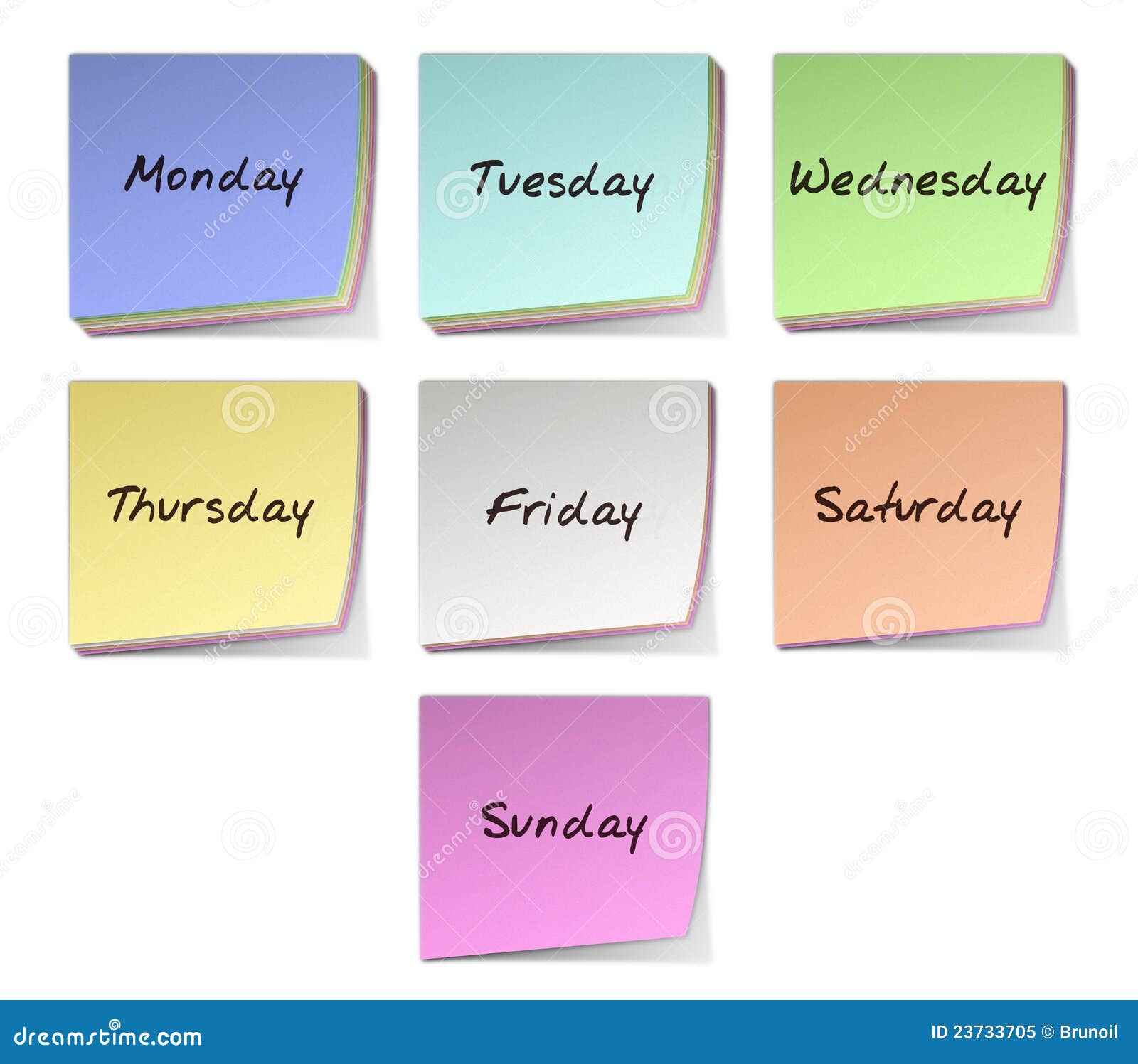 Weekdagen stock illustratie. Illustration of zaterdag - 23733705