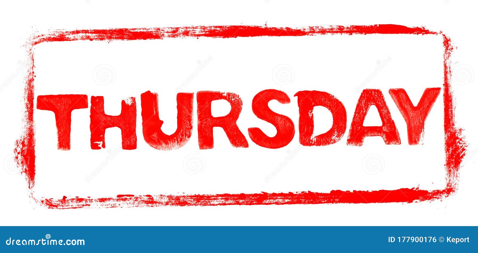 Red Stencil Frame: Thursday Banner Stock Illustration - Illustration of ...
