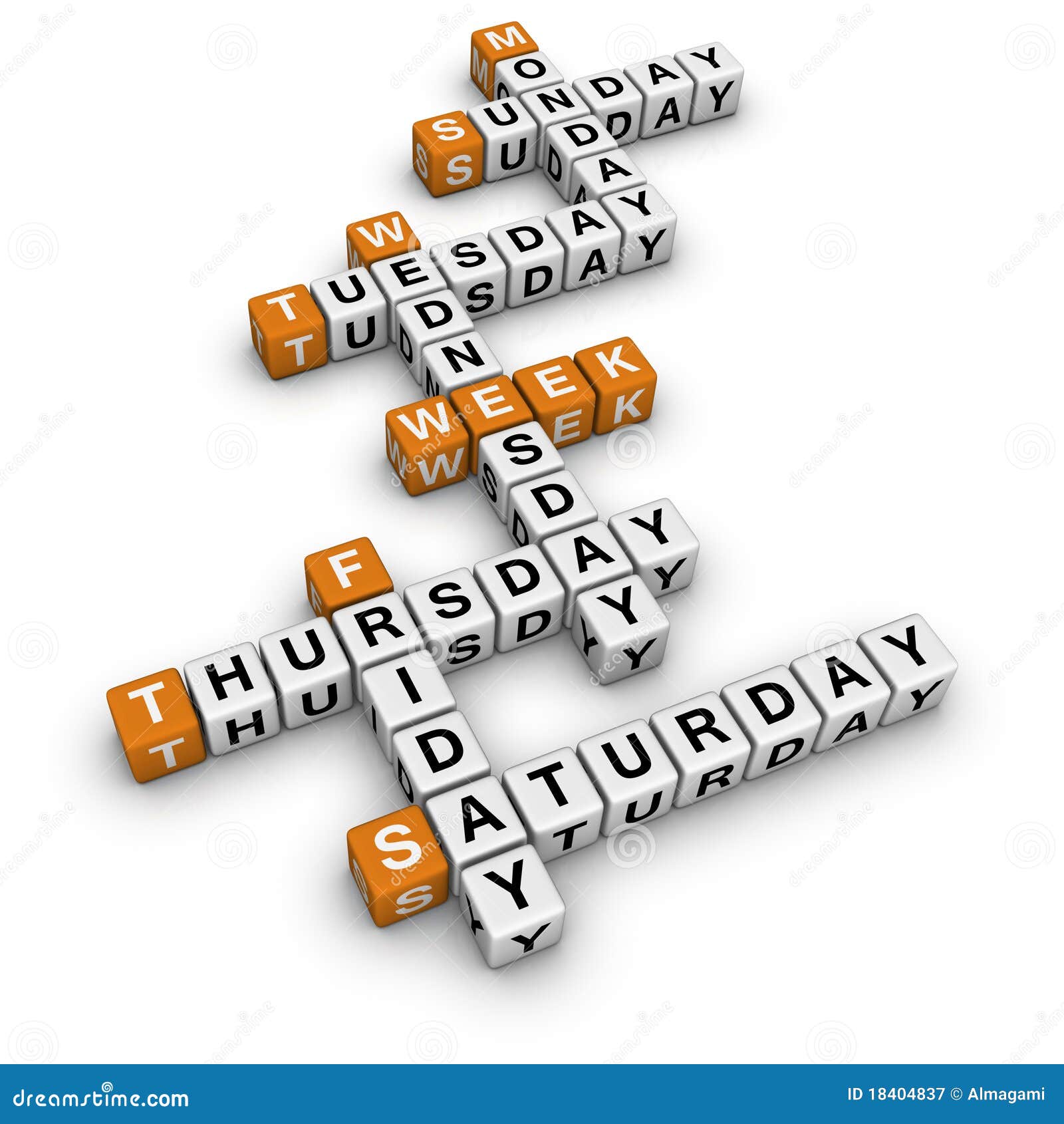 Weekdays stock illustration. Illustration of holiday - 18404837
