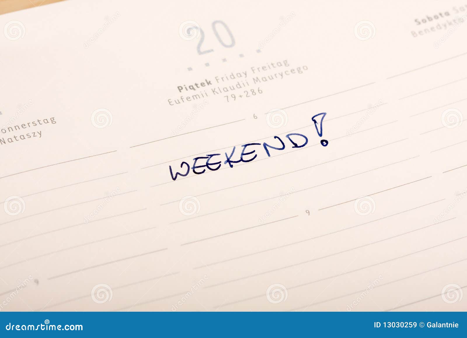 Weekend stock image. Image of memo, marked, planner, event - 13030259