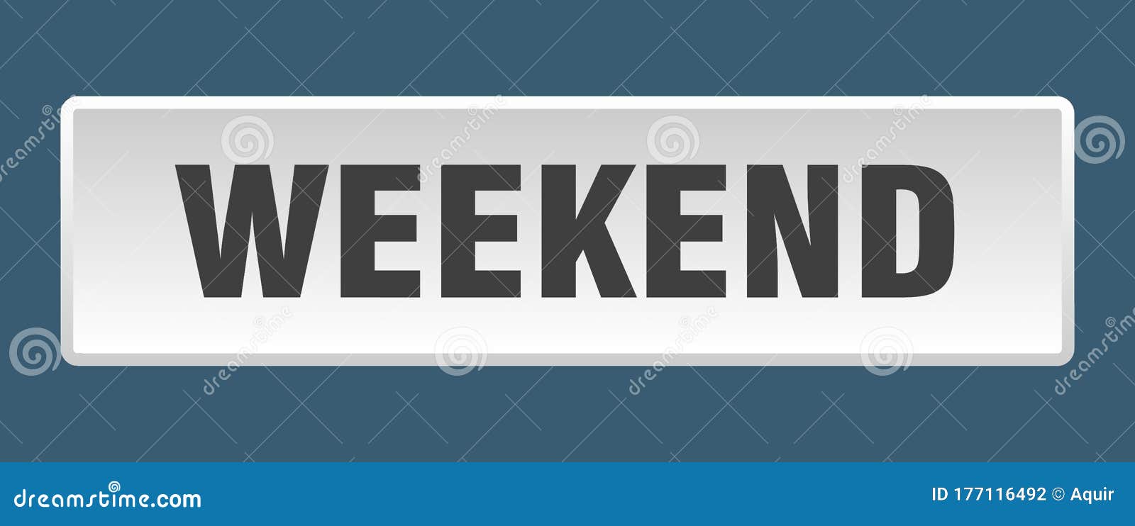 Weekend Button. Weekend Square Isolated Push Button Stock Vector ...