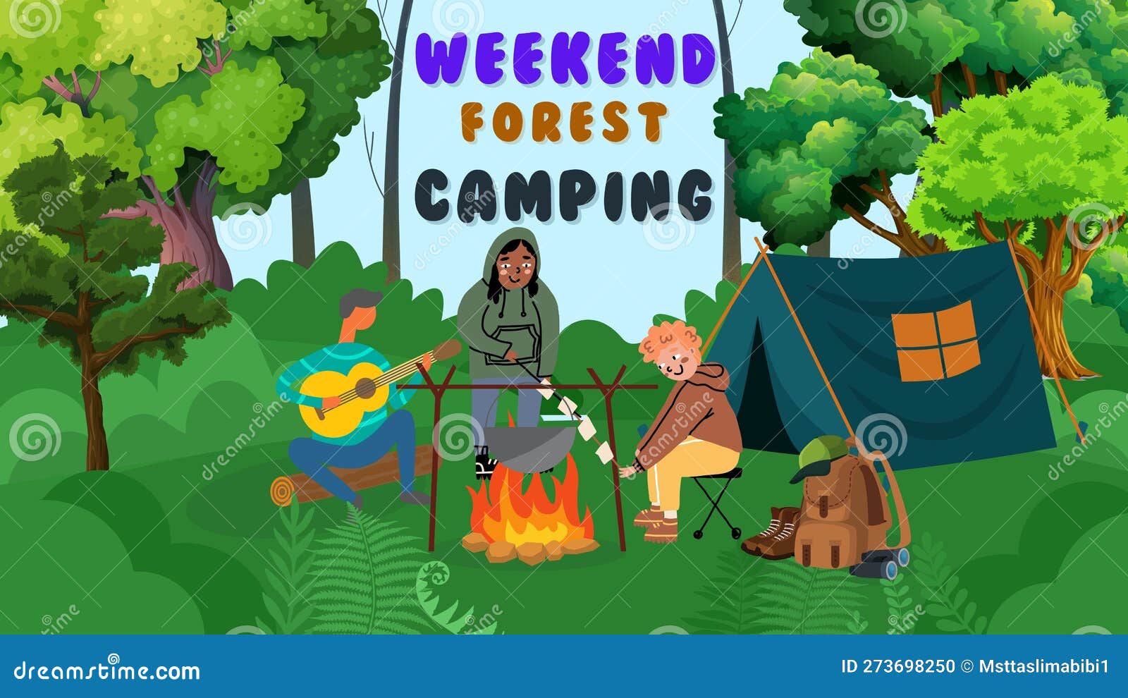 Weekend Forest Camping With Campfire. Dispersed Camping, Camping ...