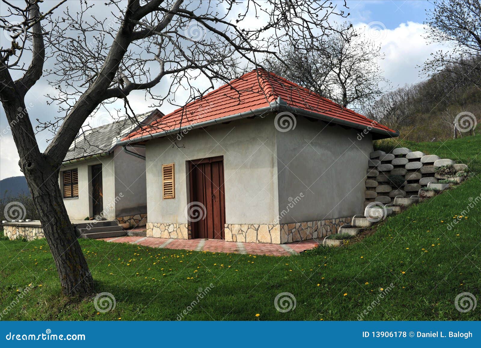 Weekend House stock photo. Image of grass, clouds, apartment - 13906178