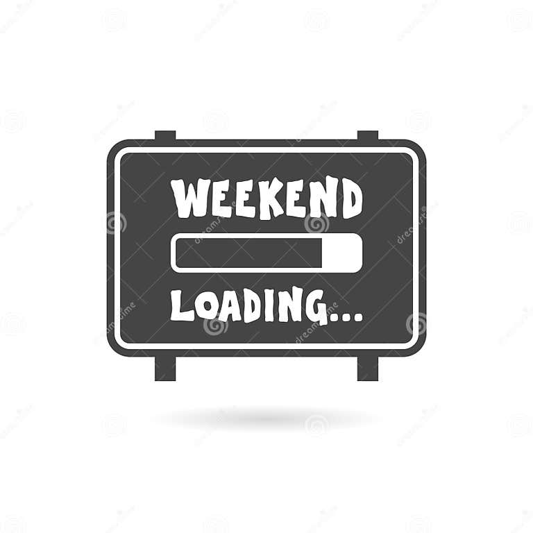 Weekend Loading Bar with Shadow Stock Illustration - Illustration of ...
