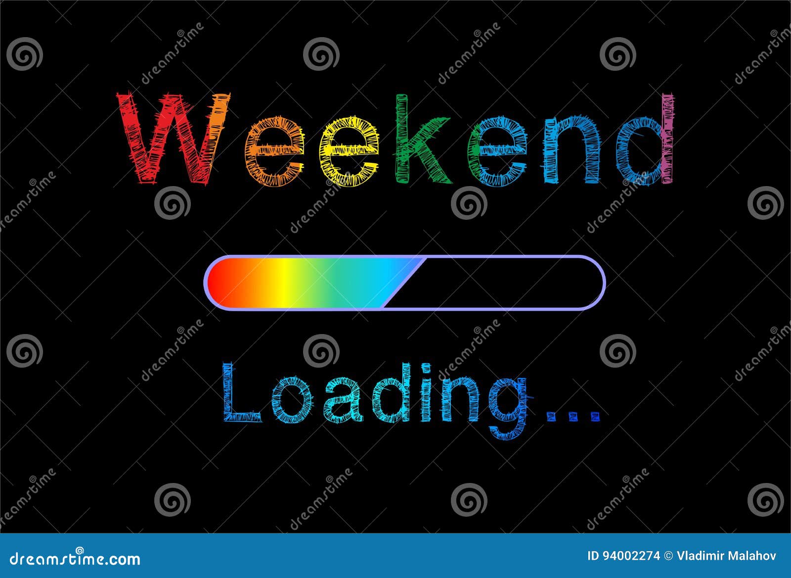 Weekend Loading Bar. Infographics Design Element With Status Of Week ...