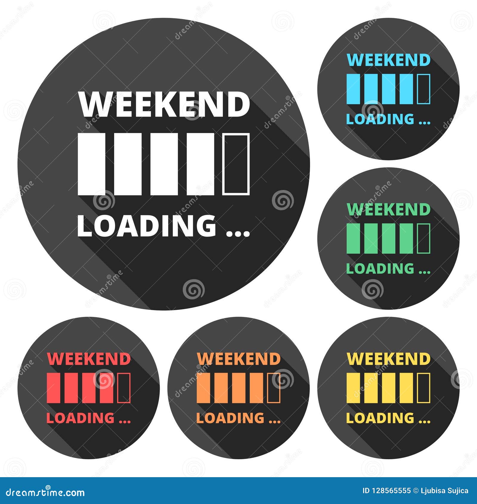 Weekend Loading. Business Concept. Vector Illustration Stock Vector ...