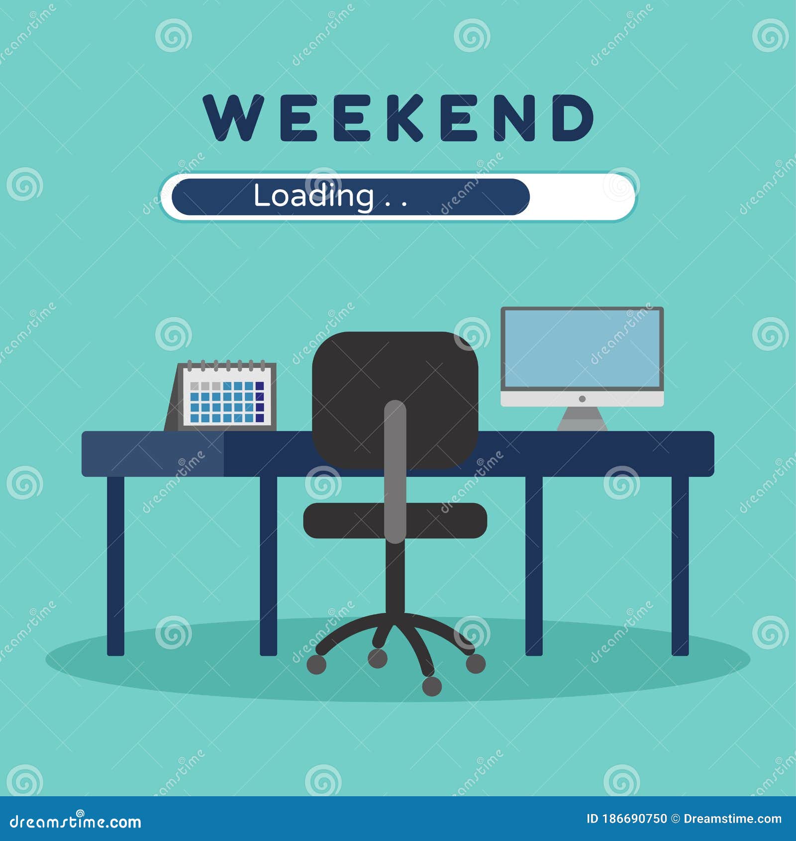 Weekend Loading, Business Concept, Vector, Illustration Stock Vector ...