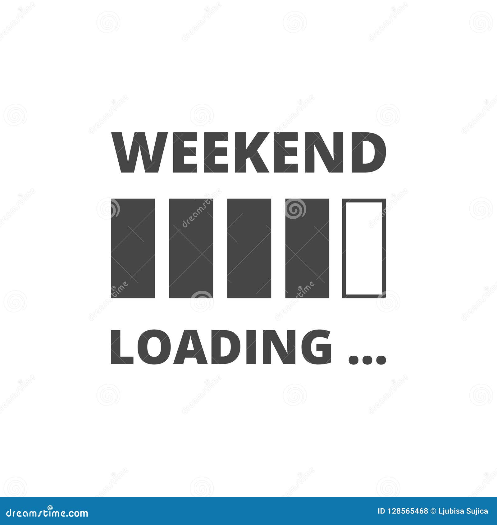 Weekend Loading. Business Concept. Vector Illustration Stock Vector ...