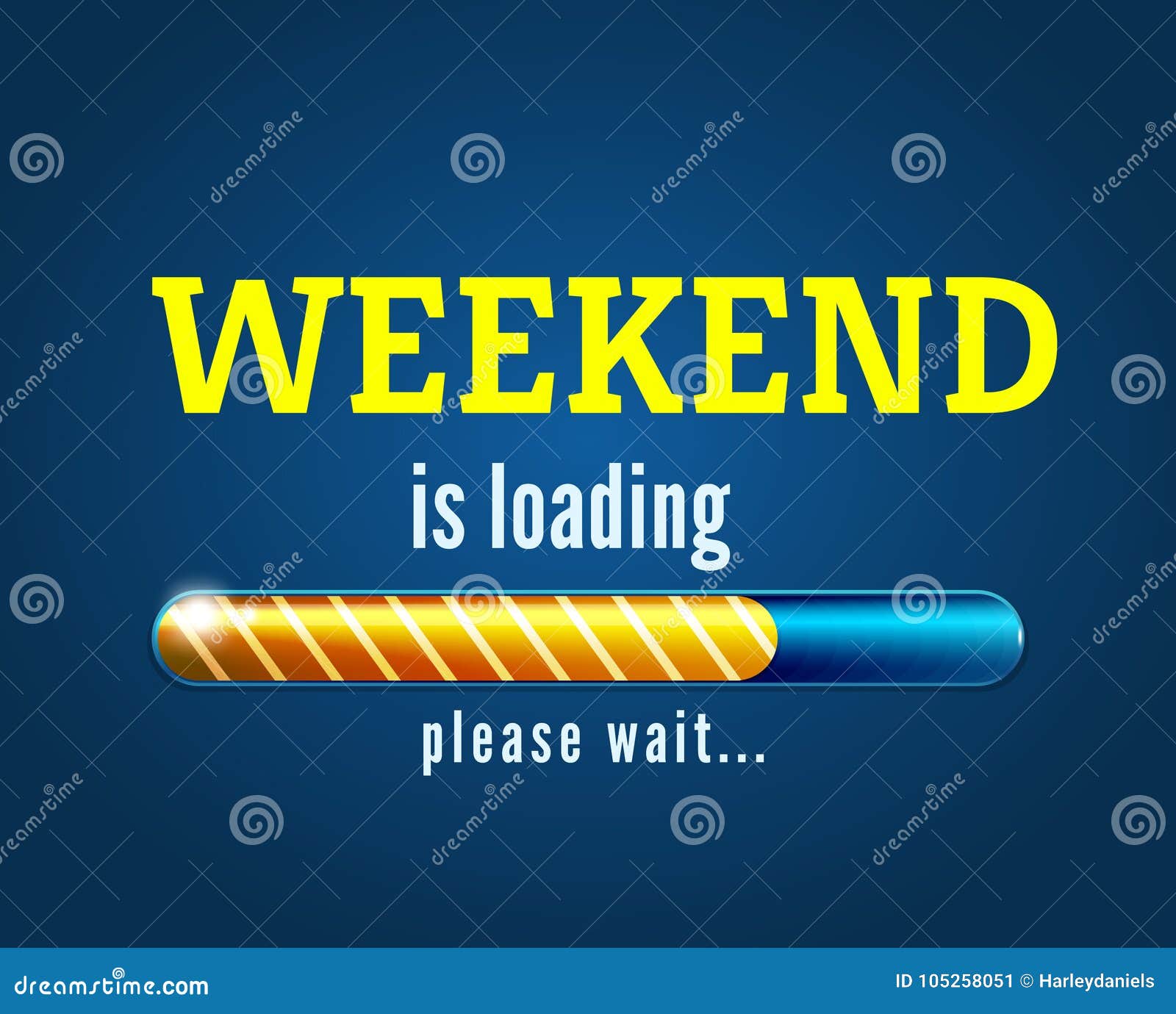 Weekend is Loading, Vector Illustration with the Progress Bar Stock ...