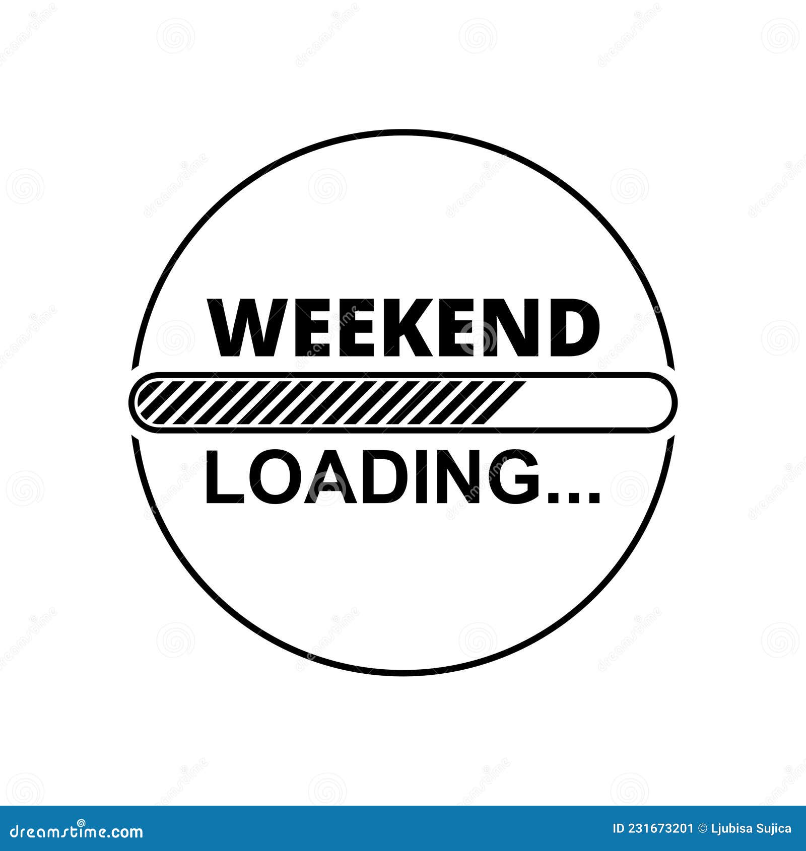 Weekend Loading Icon Isolated on White Background Stock Vector ...