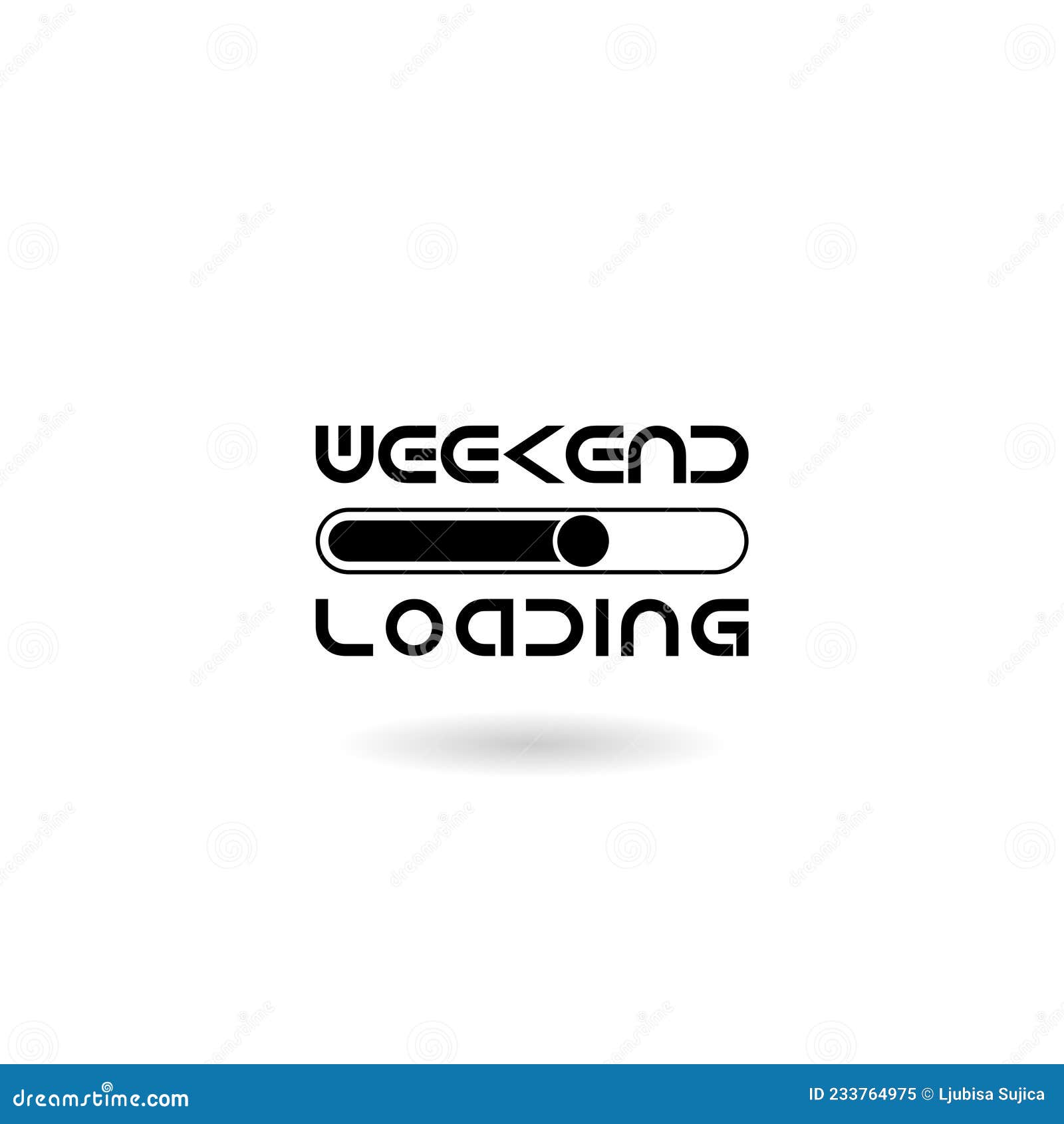 Weekend Loading Icon with Shadow Stock Vector - Illustration of ...