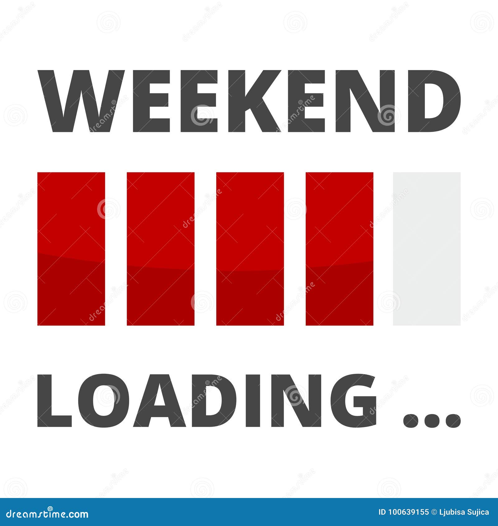 Weekend Loading icon stock vector. Illustration of print - 100639155