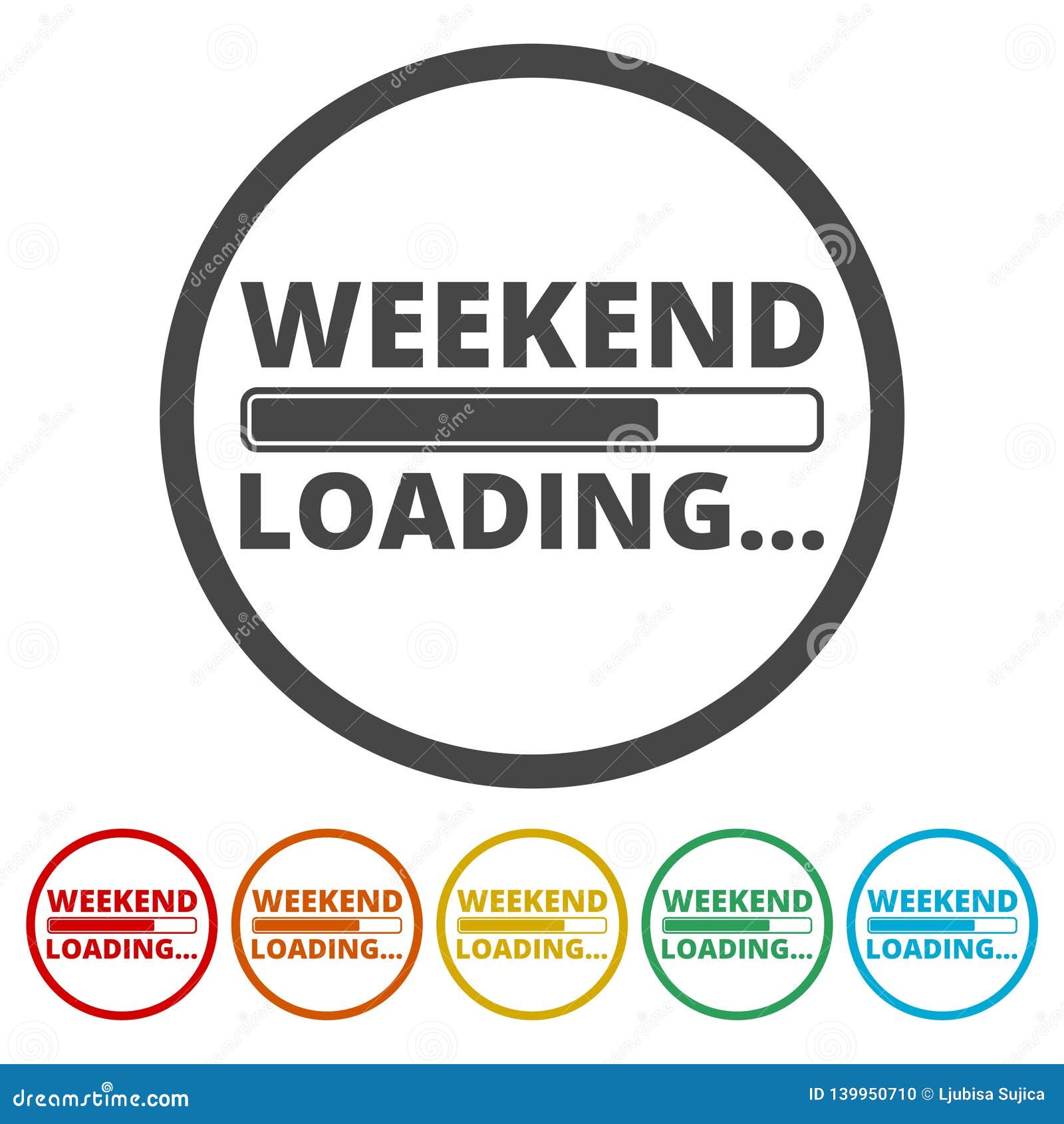 Weekend Loading icon stock vector. Illustration of page - 139950710