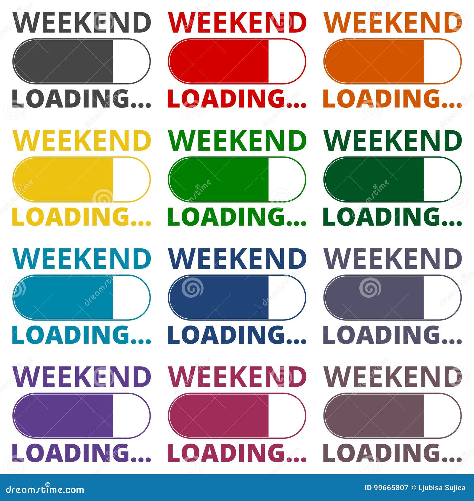 Loading Icons. Preloading Symbols. Cartoon Vector | CartoonDealer.com ...