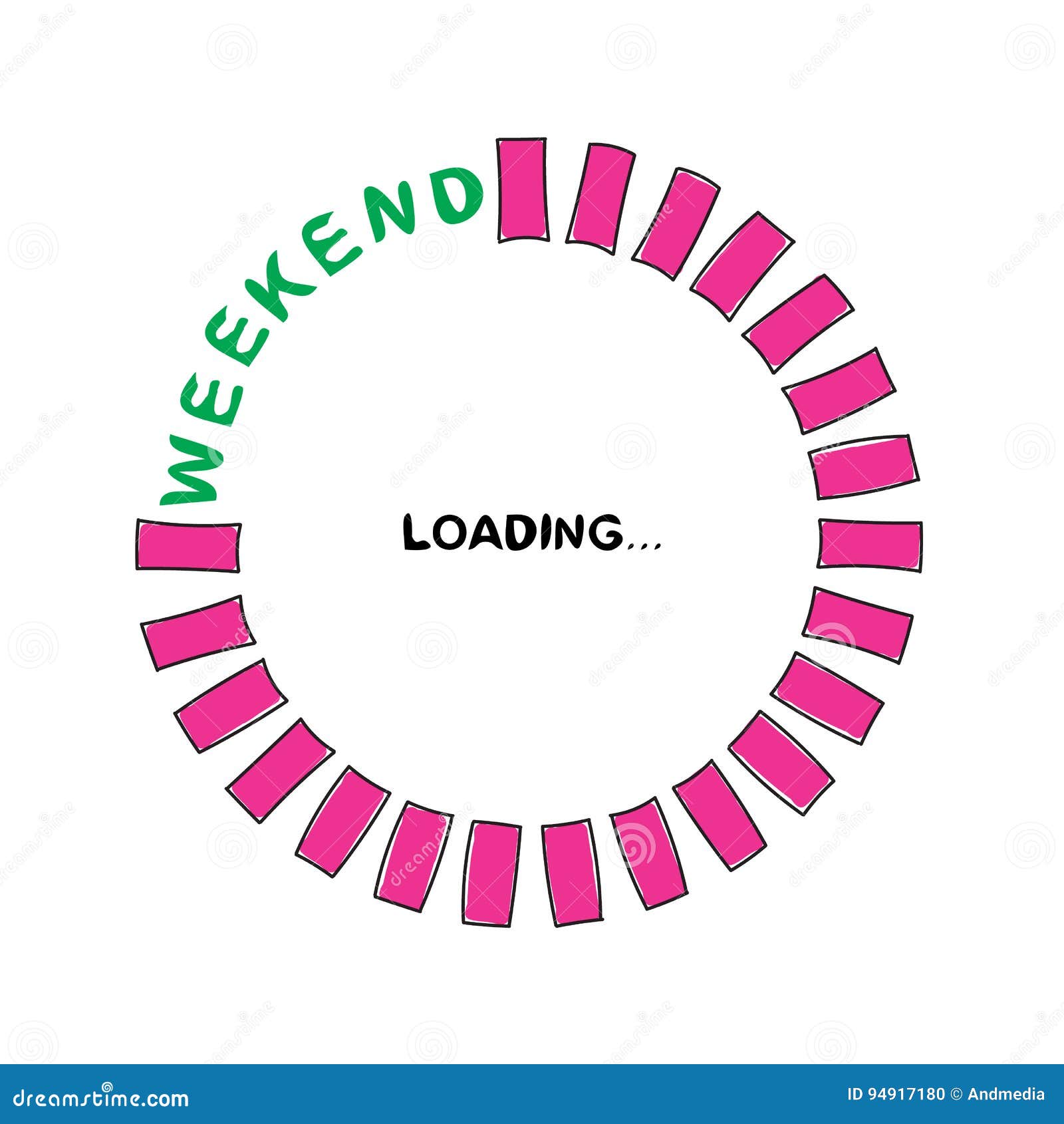 Weekend Loading. Loading Progress Bar Stock Vector - Illustration of ...