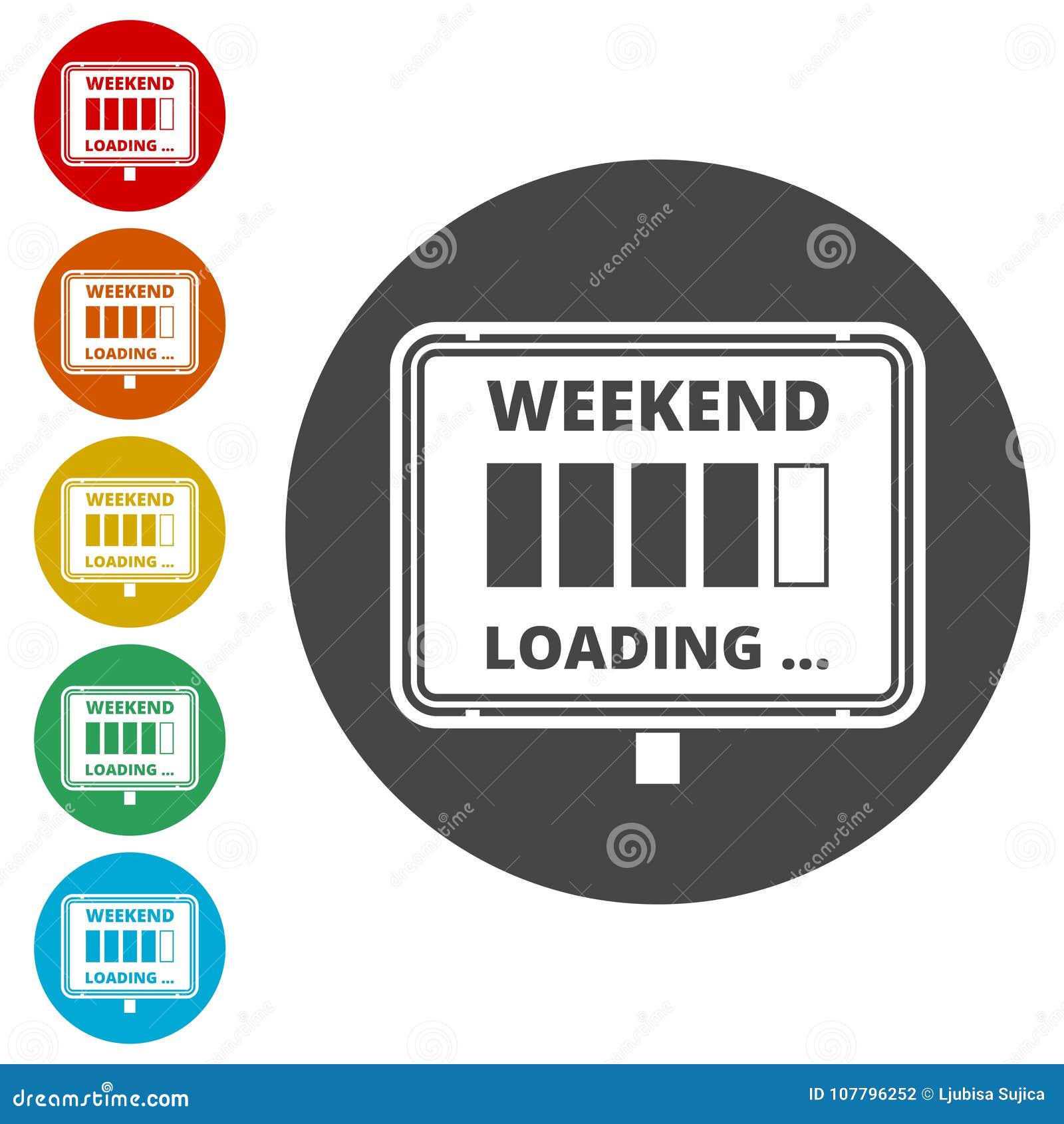 Weekend Loading Sign. Business Concept. Vector Illustration. Stock ... Weekend Loading Sign. Business Concept. Vector Illustration. Stock ...