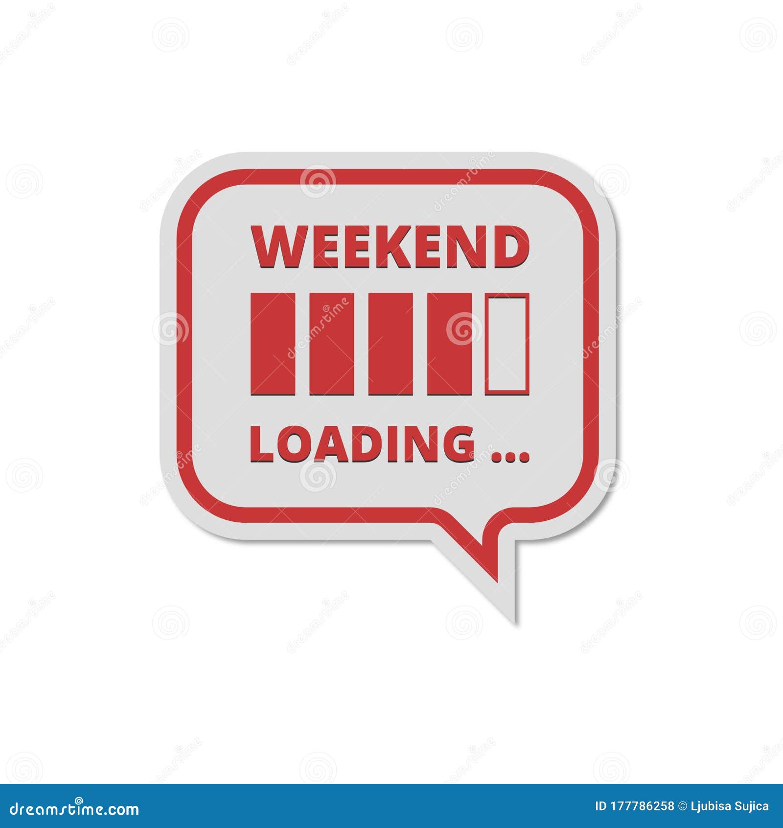 Weekend Loading sign stock vector. Illustration of progress - 177786258