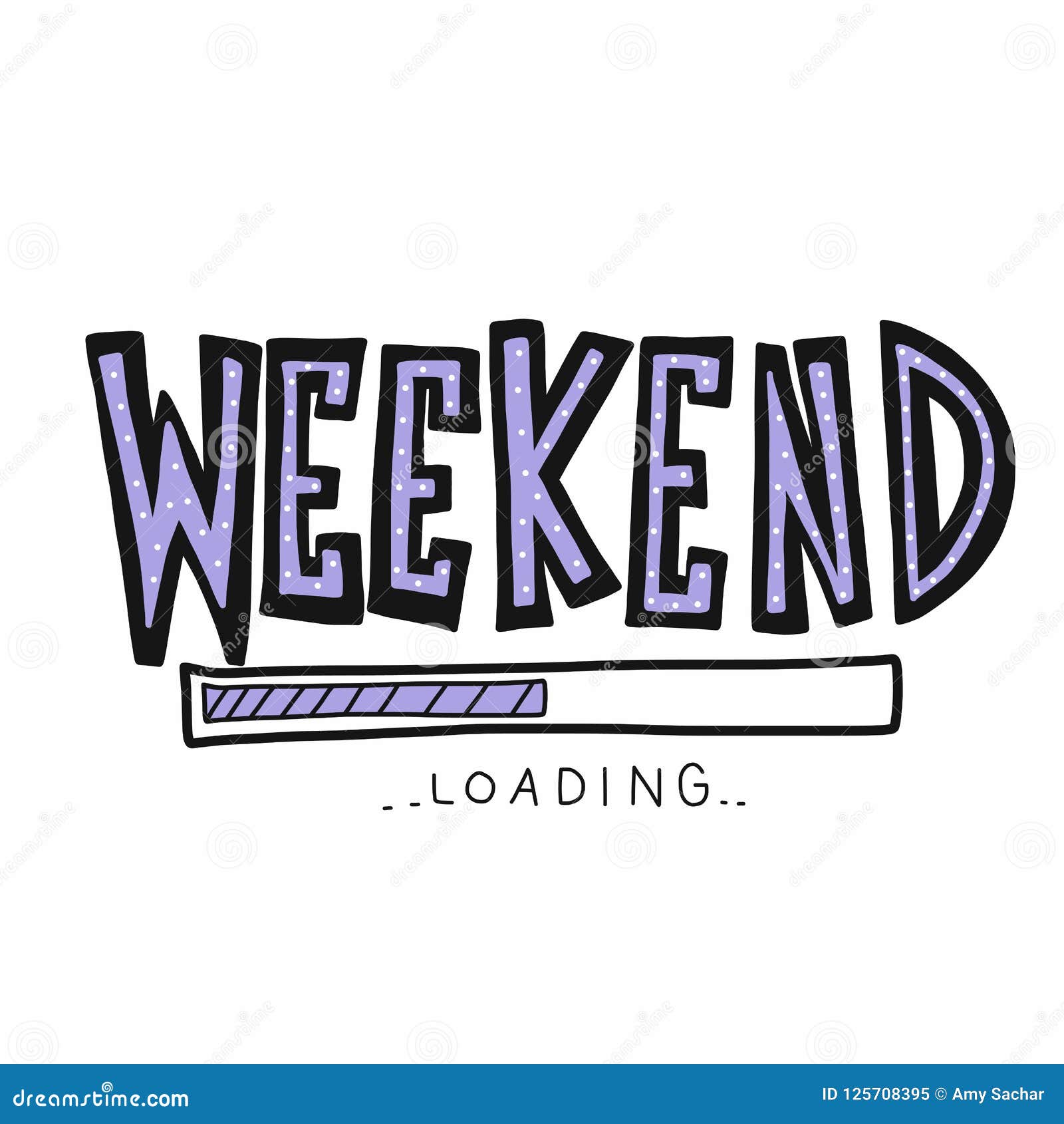Weekend Loading Word Vector Illustration Stock Vector - Illustration of ...