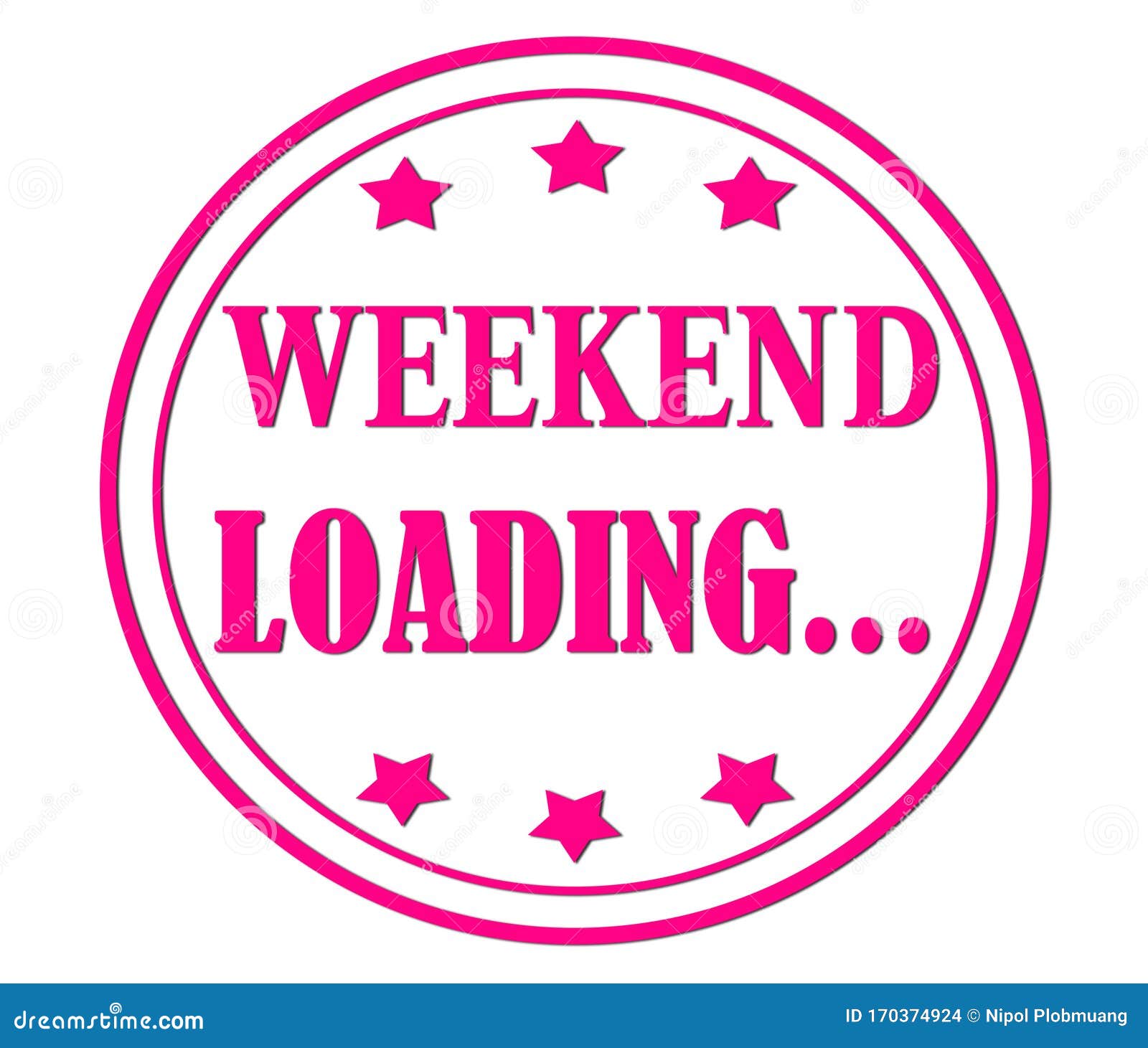Weekend is Loading ... Words on Red Rubber Stamp. Stock Illustration ...