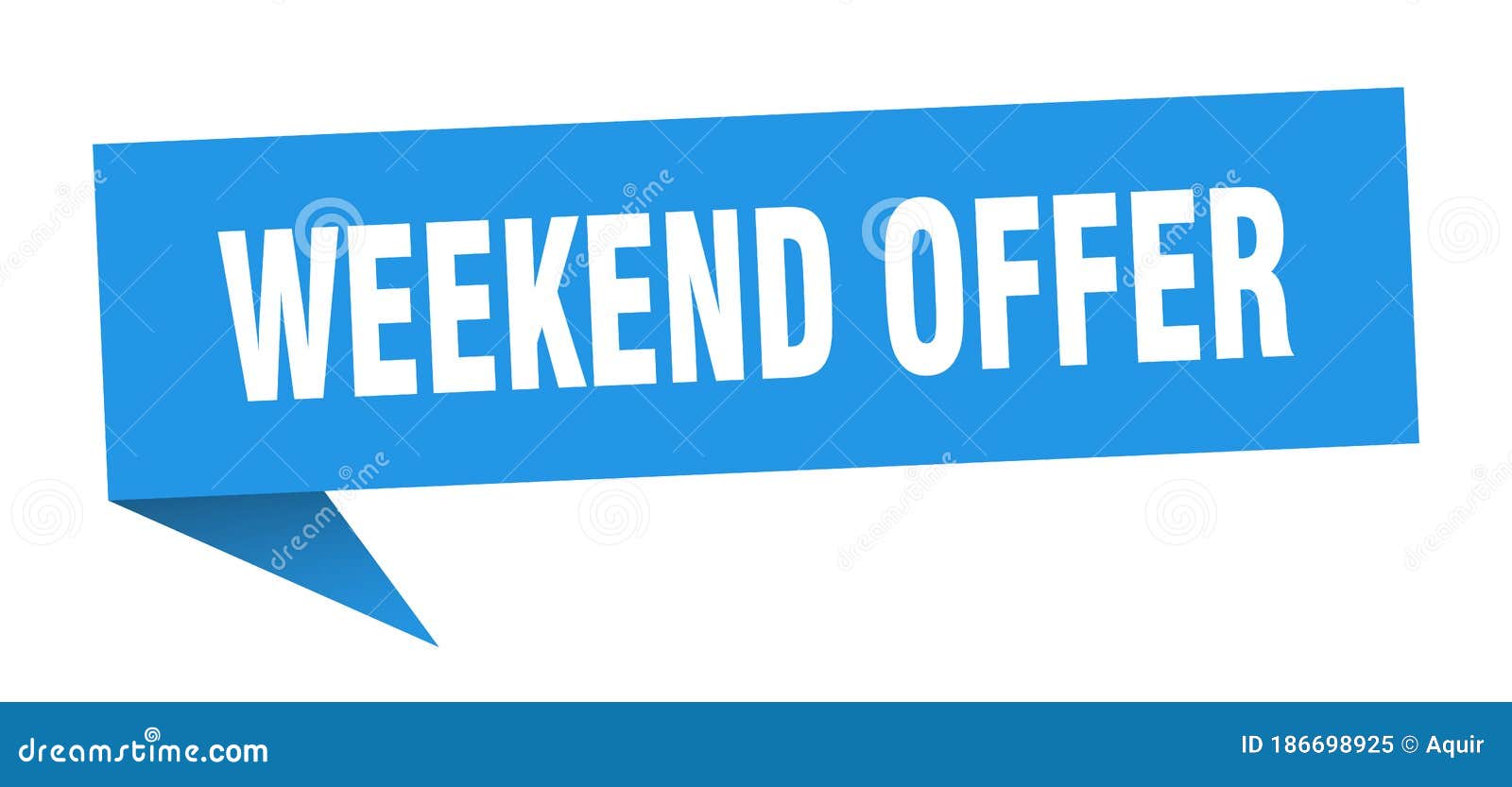 Weekend Offer Banner. Weekend Offer Speech Bubble Stock Vector ...