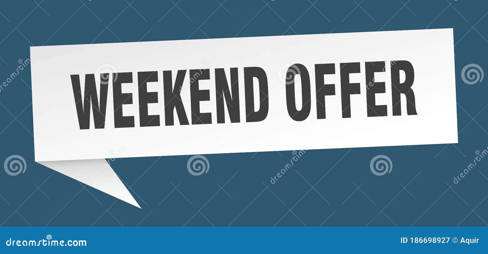 Weekend Offer Banner. Weekend Offer Speech Bubble Stock Vector ...