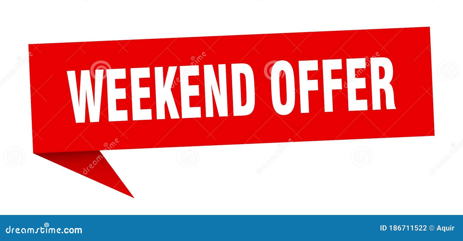 Weekend Offer Banner. Weekend Offer Speech Bubble Stock Vector ...