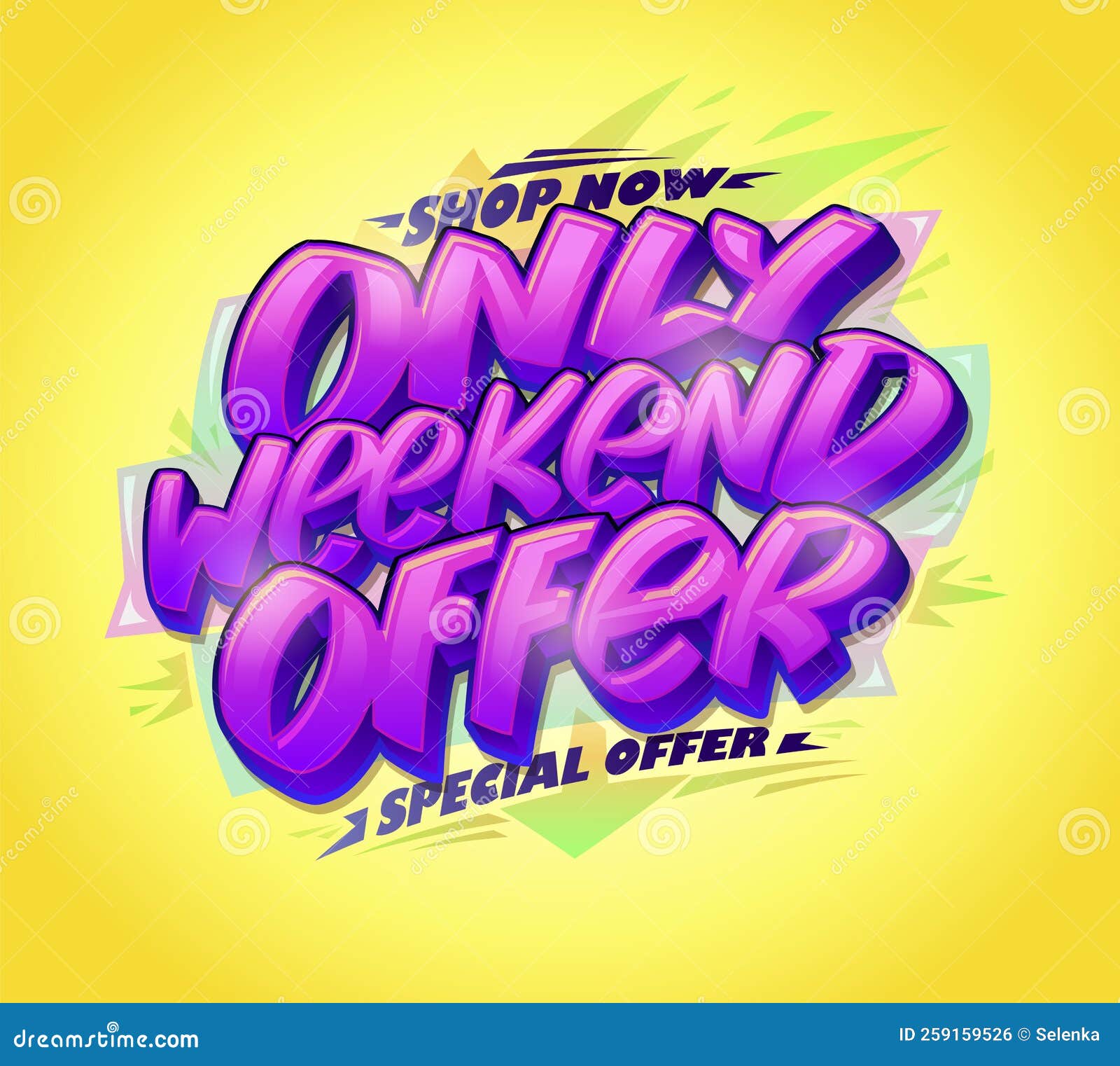 Only Weekend Offer, Special Offer Web Banner or Flyer Stock Vector ...