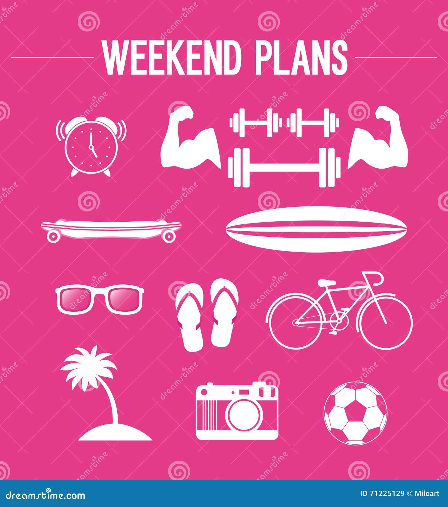 Weekend plans. stock vector. Illustration of holiday - 71225129