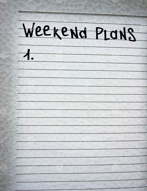 Weekend plans stock photo. Image of office, design, blank - 63223046