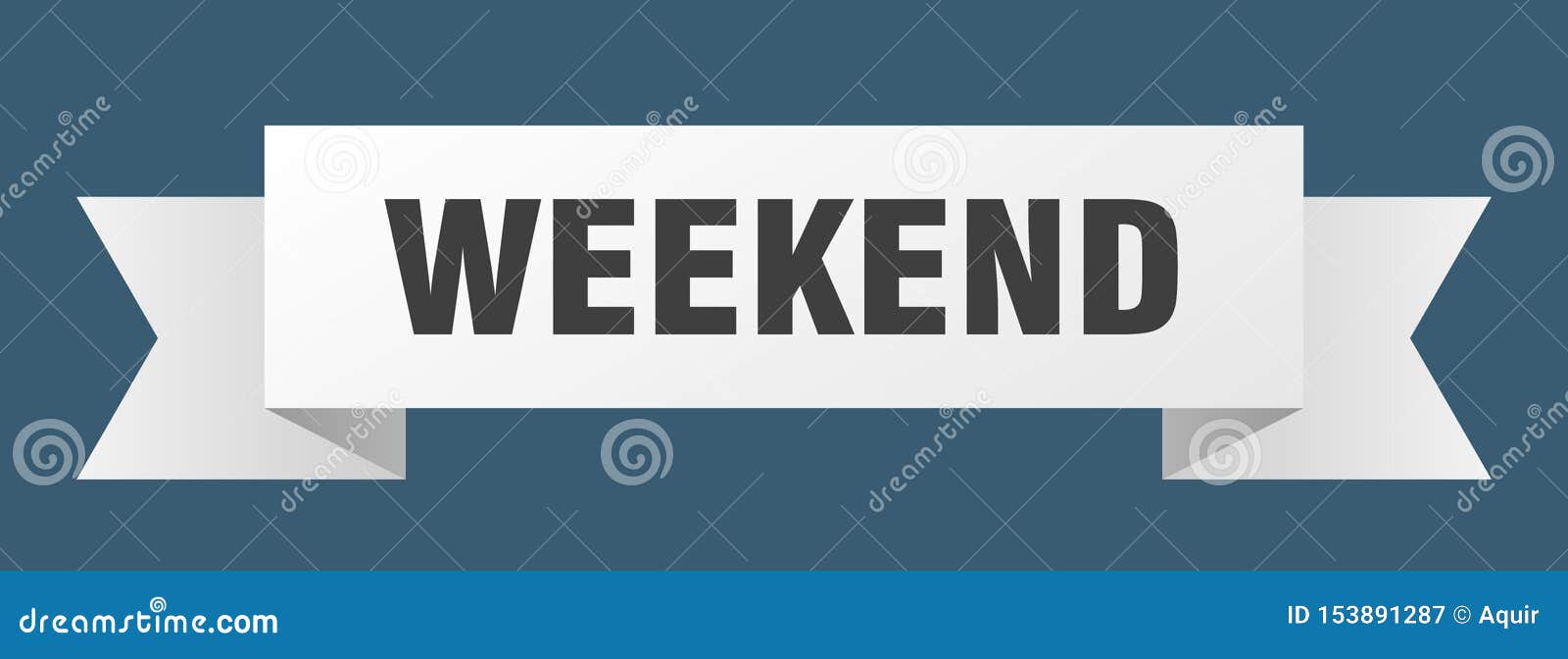 Weekend ribbon. stock vector. Illustration of seal, flat - 153891287