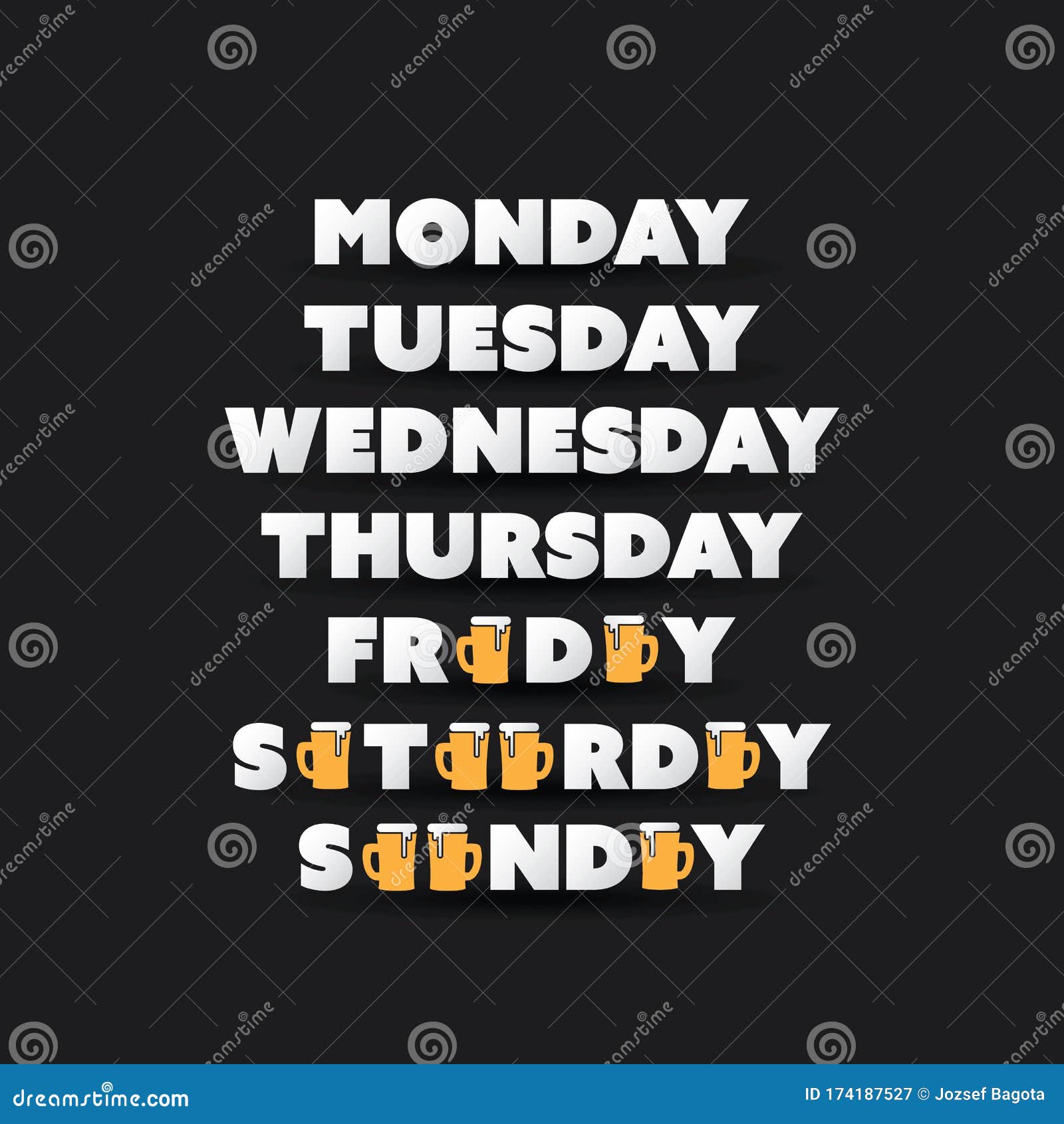 Weekend`s Coming Banner with Beer Mugs Stock Vector - Illustration of ...