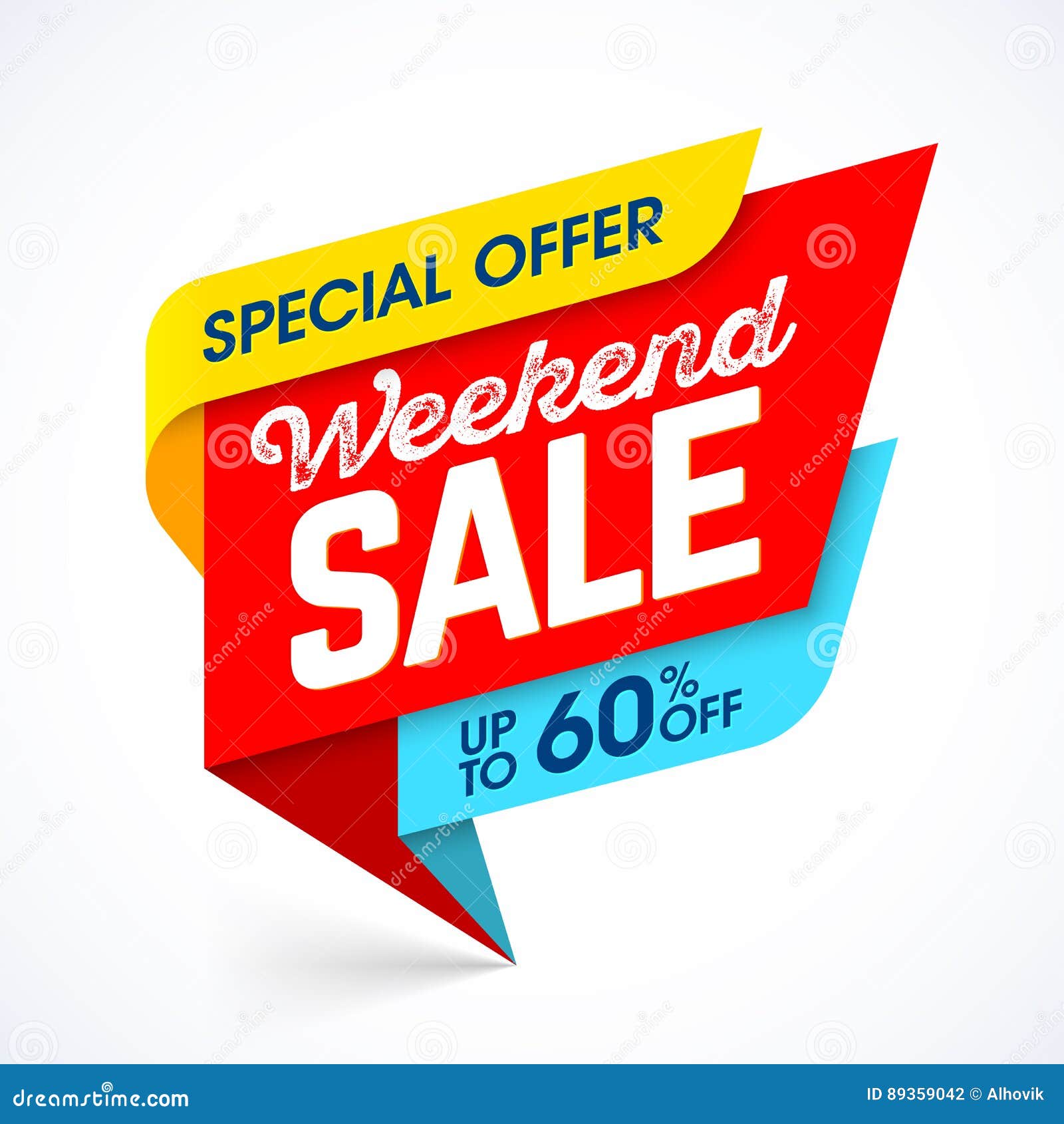 Weekend Sale Special Offer Banner Stock Vector - Illustration of ...