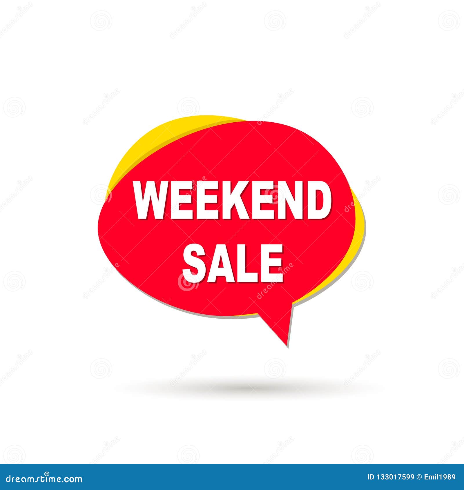 Weekend Sale Speech Bubble Icon Stock Vector - Illustration of offer ...