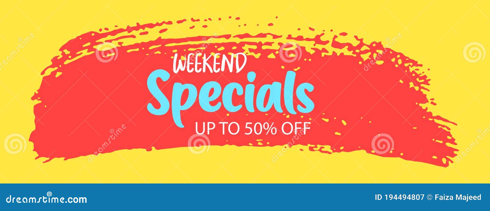 Weekend Specials, Sale Banner Template in Flat Trendy Stock Vector ...
