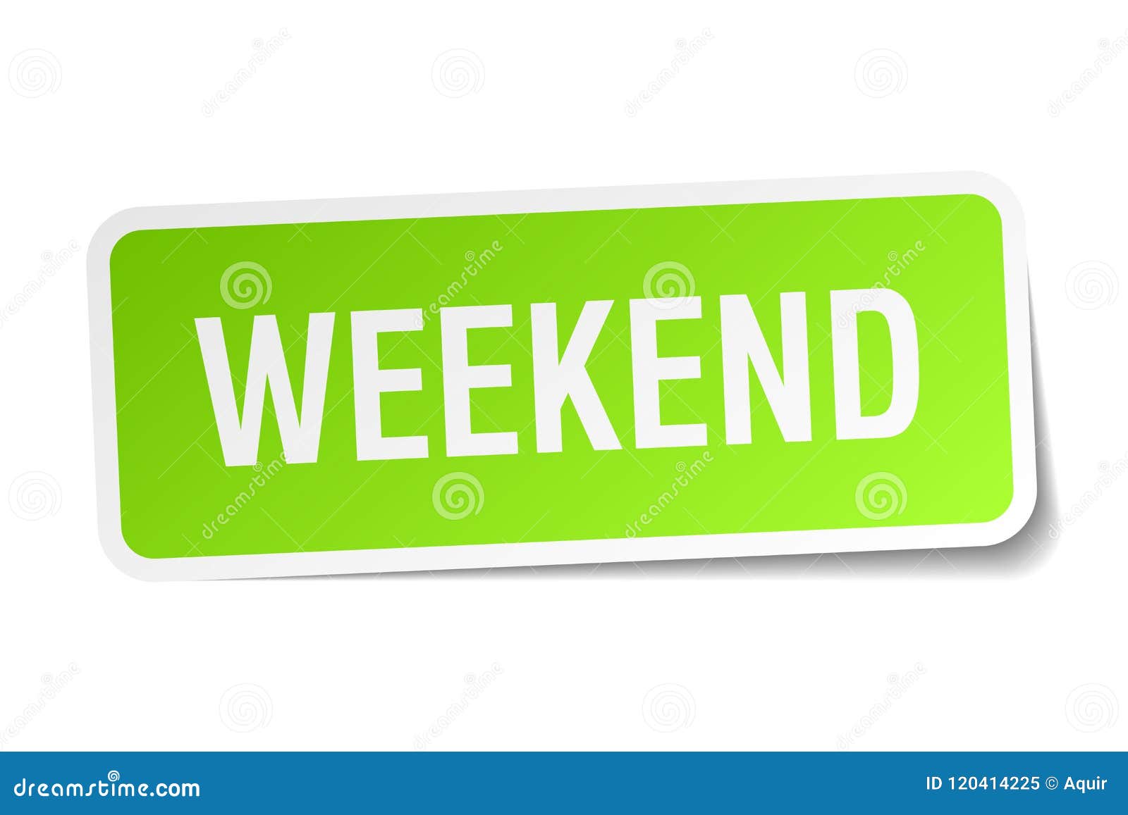 Weekend sticker stock vector. Illustration of vector - 120414225