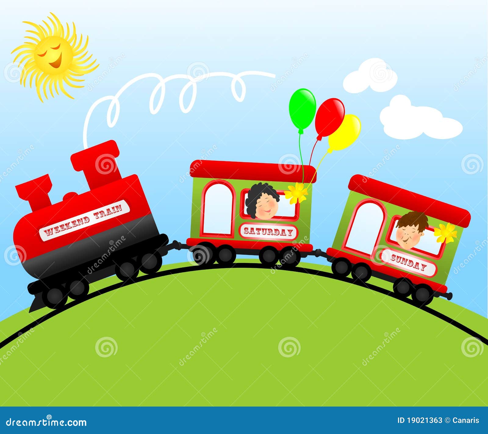 Weekend train, cdr vector stock vector. Illustration of trip - 19021363