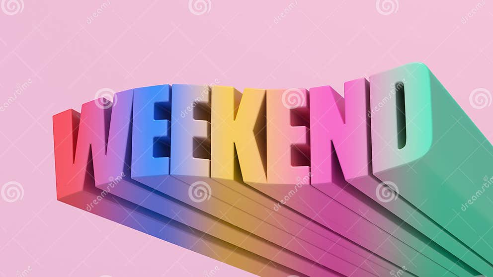 WEEKEND. Typography design stock illustration. Illustration of gradient ...