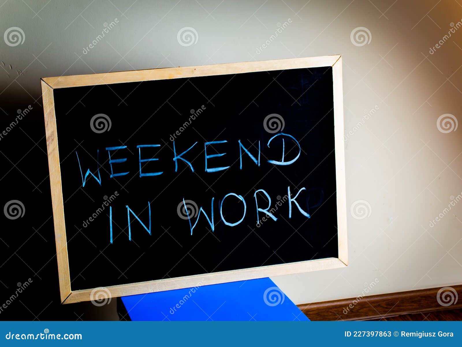 Weekend at Work, Inscription on a Chalkboard Stock Image - Image of ...