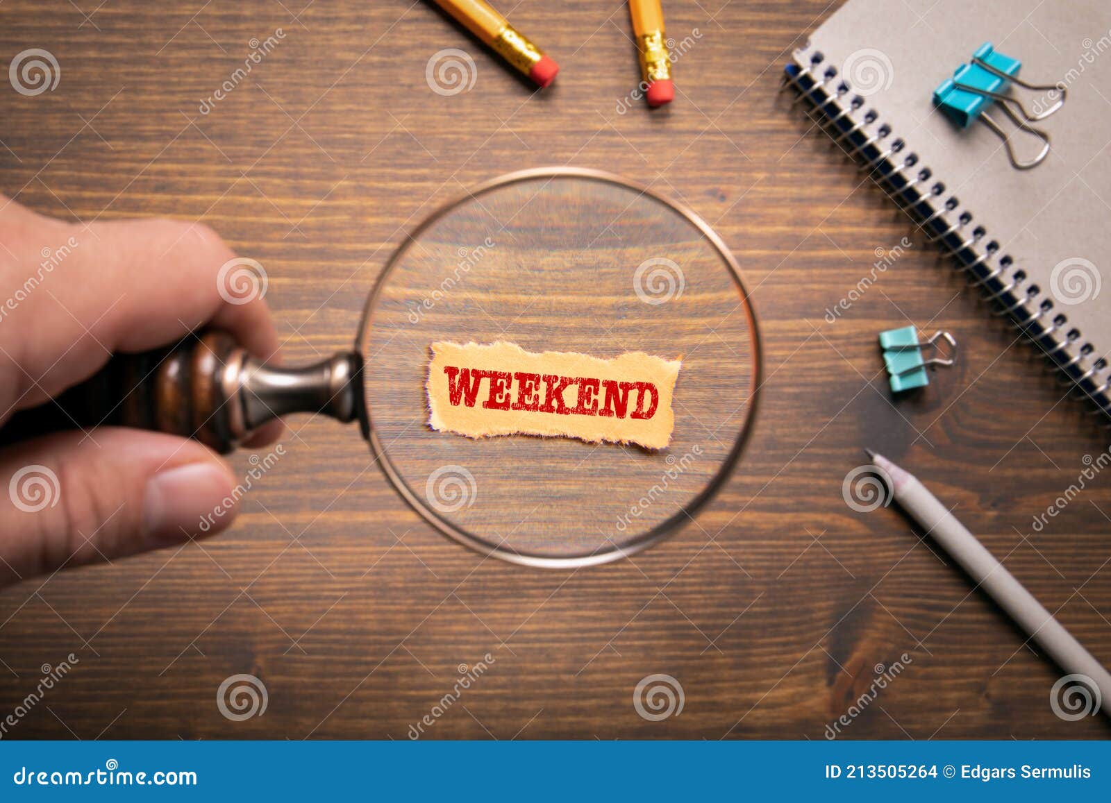 Weekend. Working Day, Fatigue and Stress Stock Photo - Image of note ...