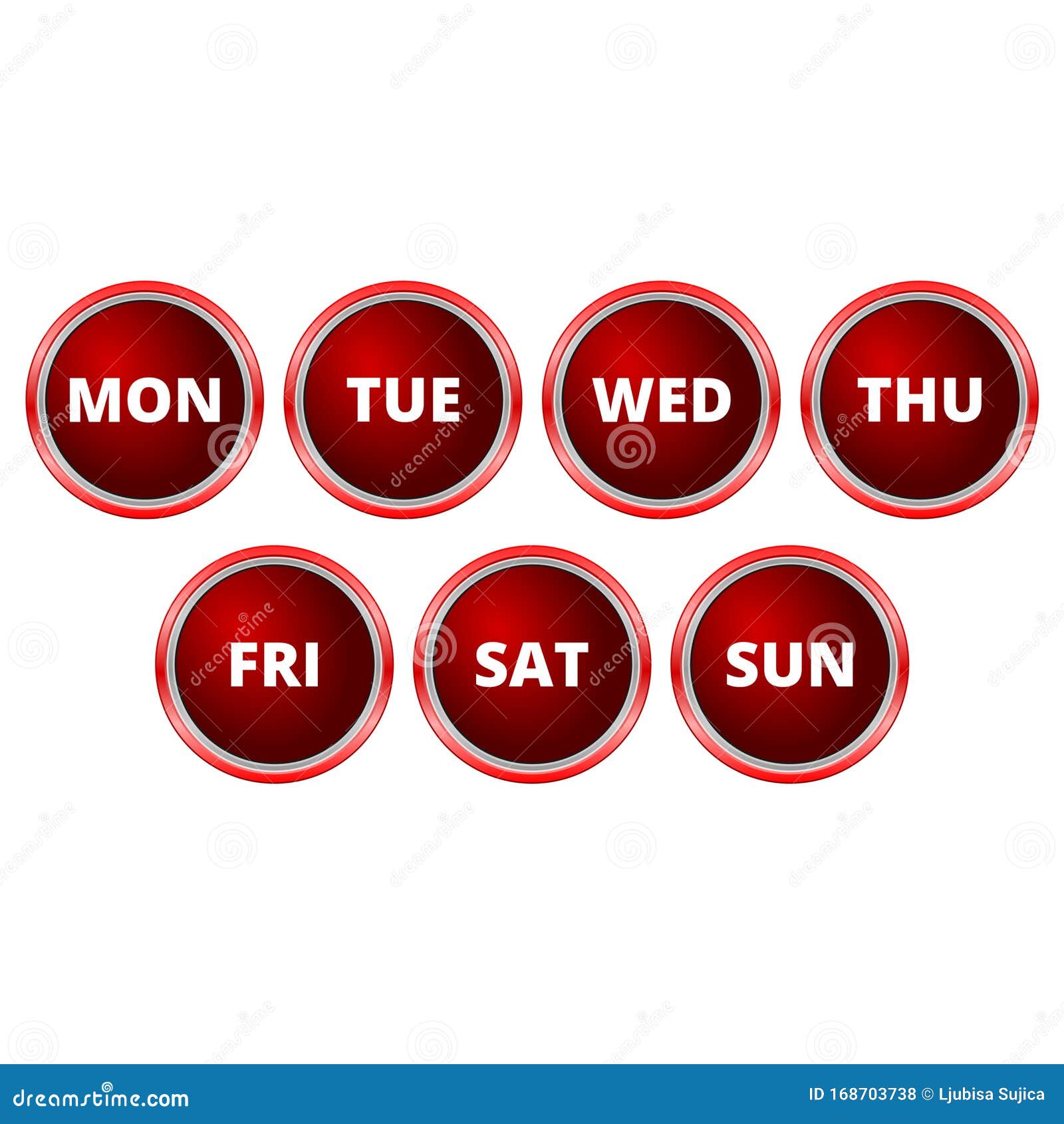 Weekly calendar stock vector. Illustration of business - 168703738