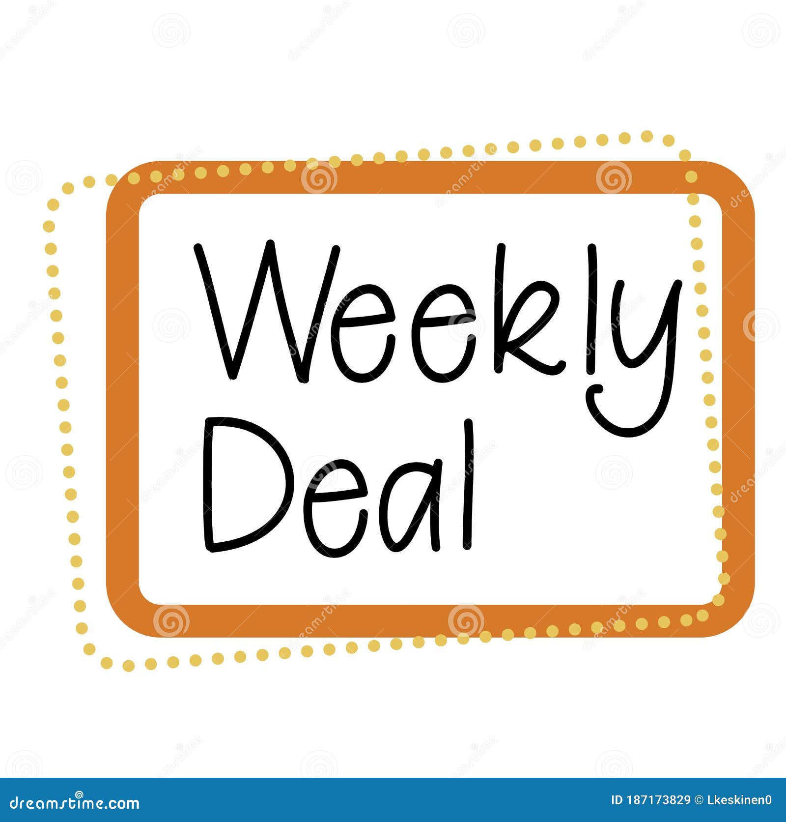 WEEKLY DEAL Sign on White Background Stock Illustration - Illustration ...