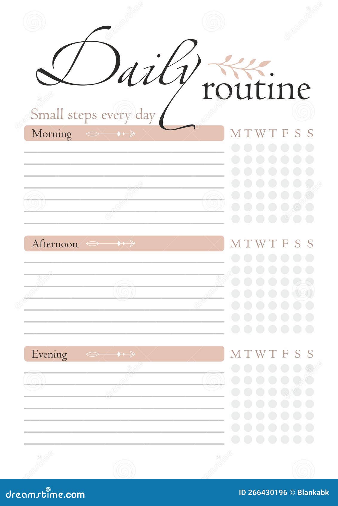 Daily Routine Planner Template. Clear And Simple Printable To Do List ...