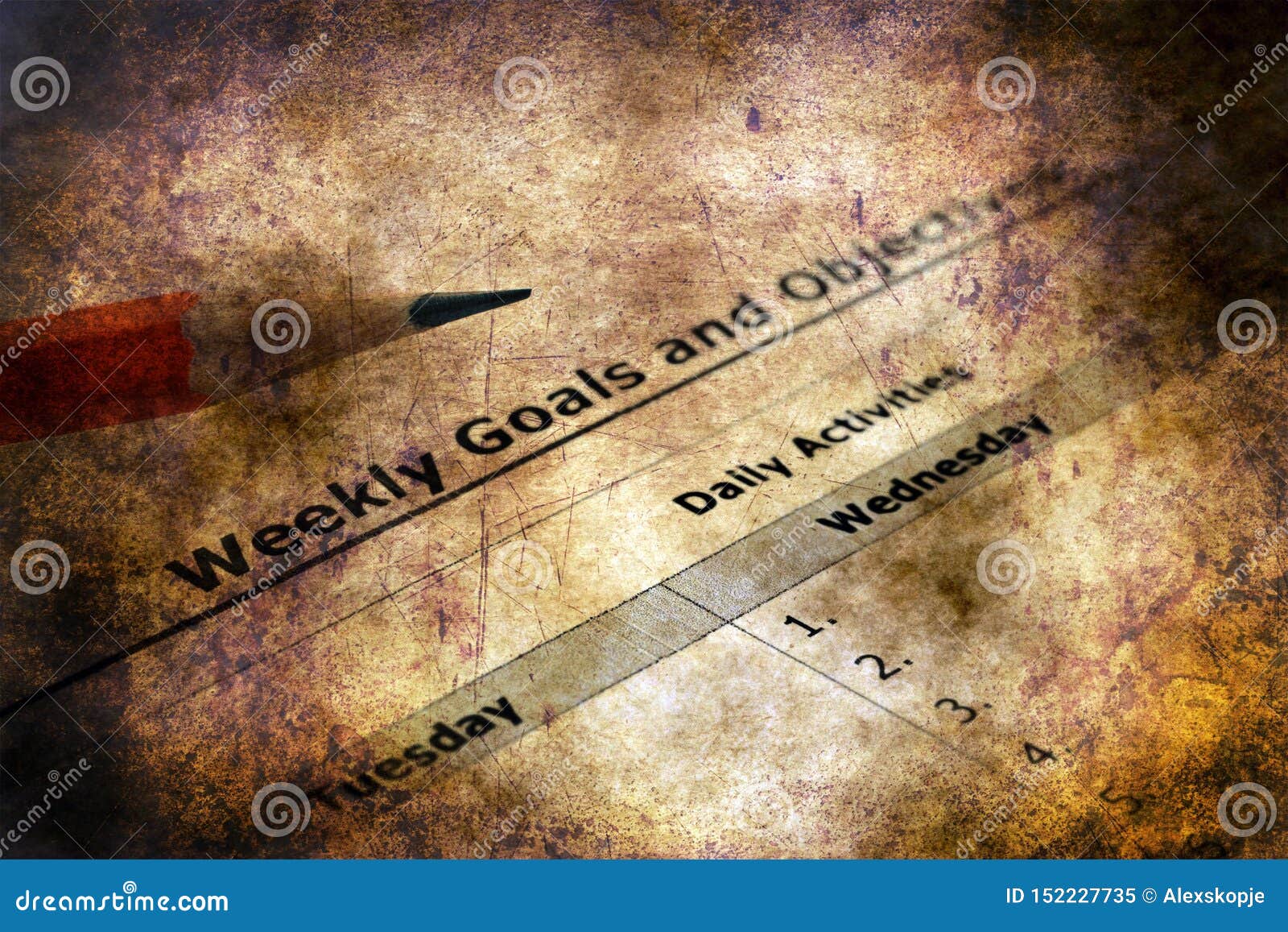 Weekly Goals and Objectives Stock Image - Image of personal, lifestyles ...